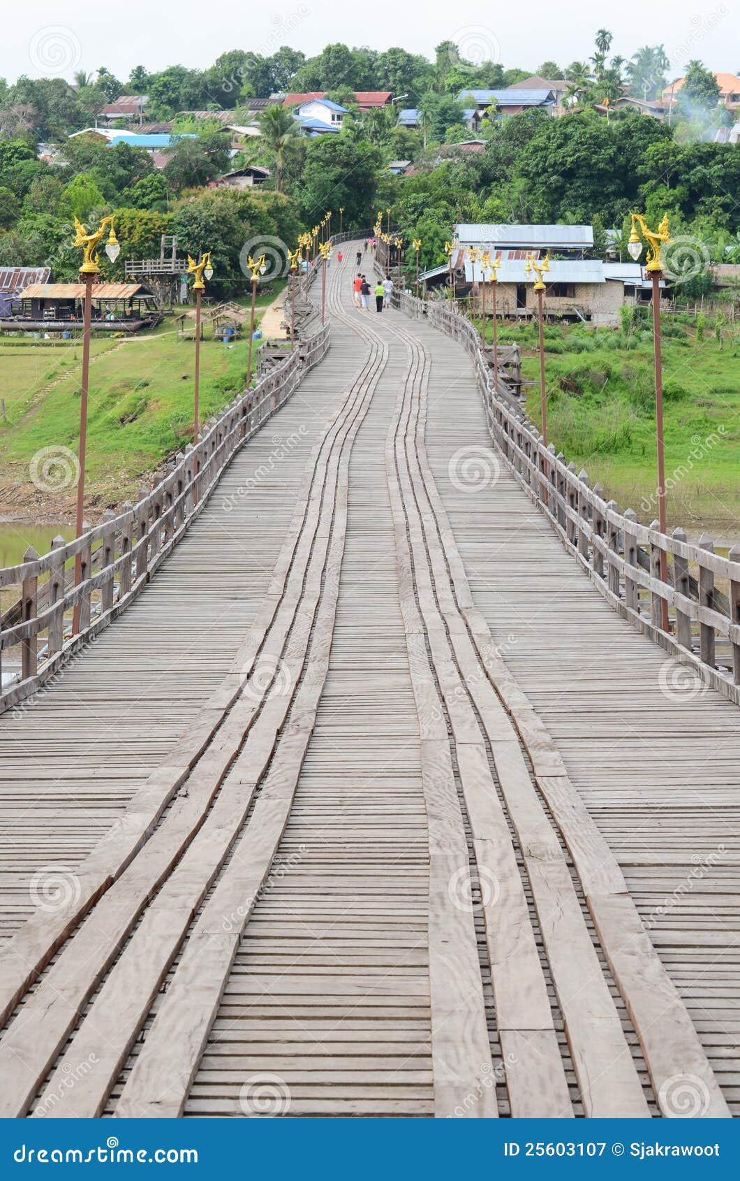 Wooden river bridge stock image. Image of daylight, silence - 25603107