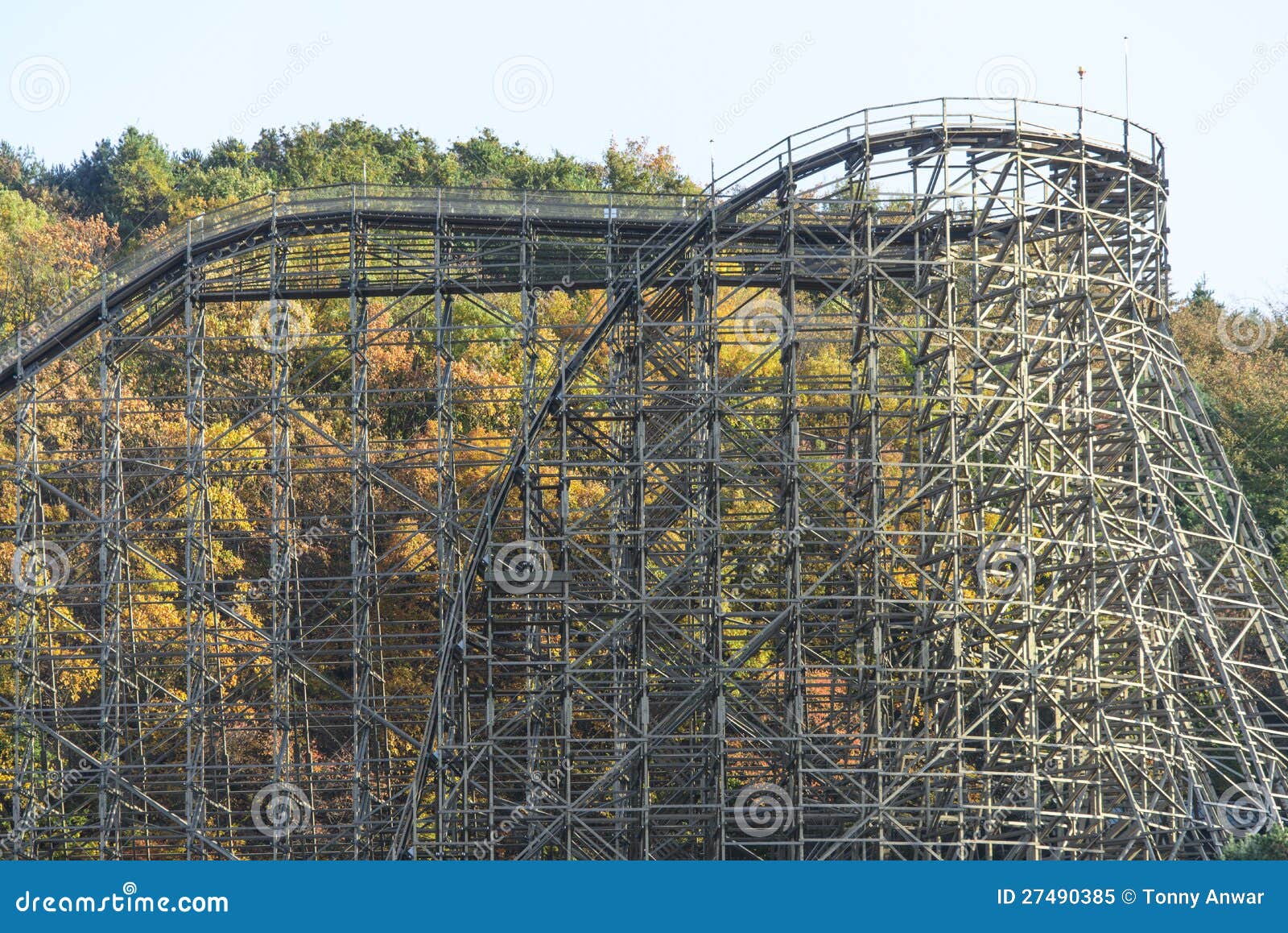 Wooden Roller Coaster Support Structure Stock Photo | CartoonDealer.com ...