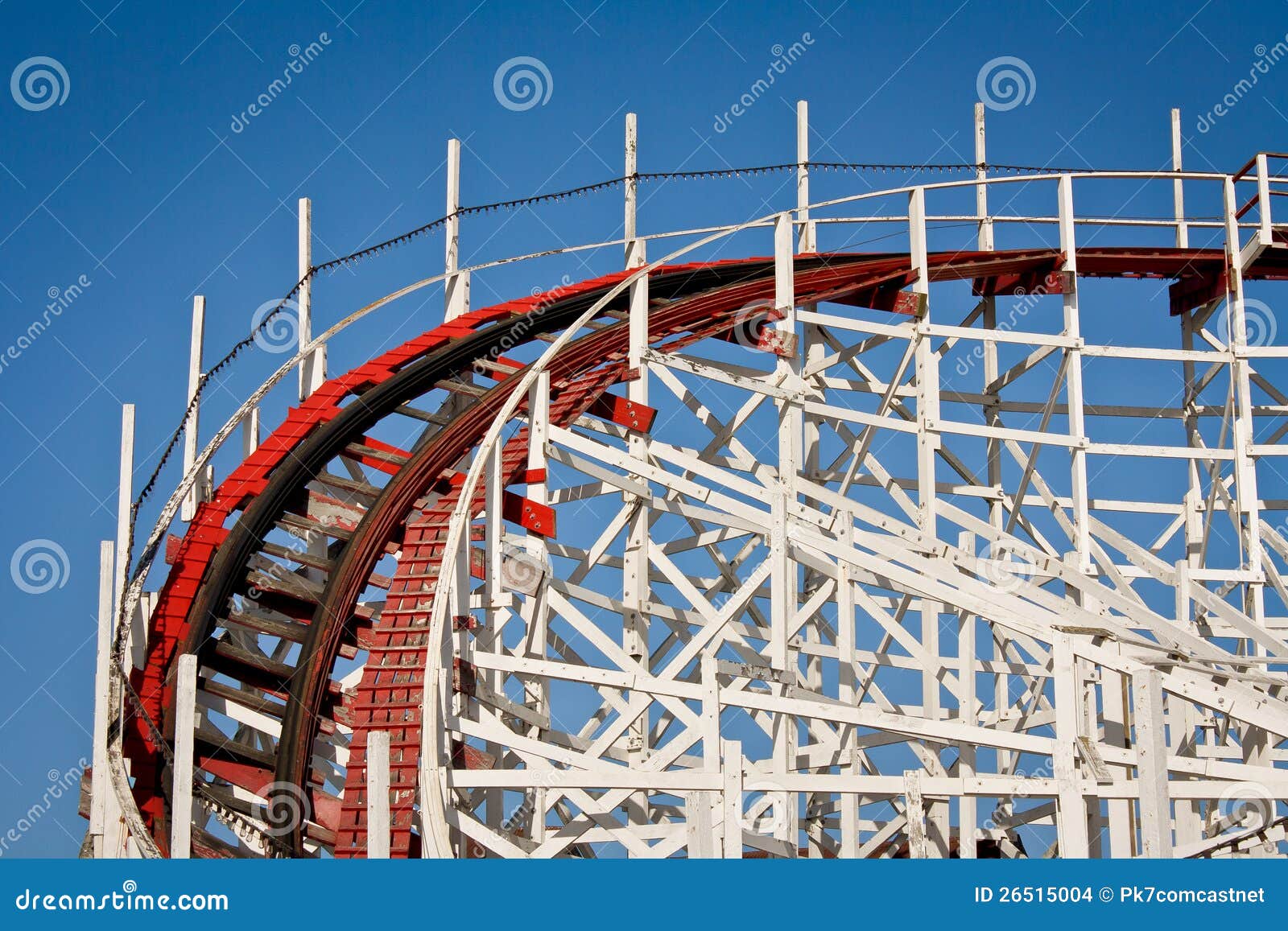 Wooden Rollercoaster Track stock photo. Image of classic - 26515004