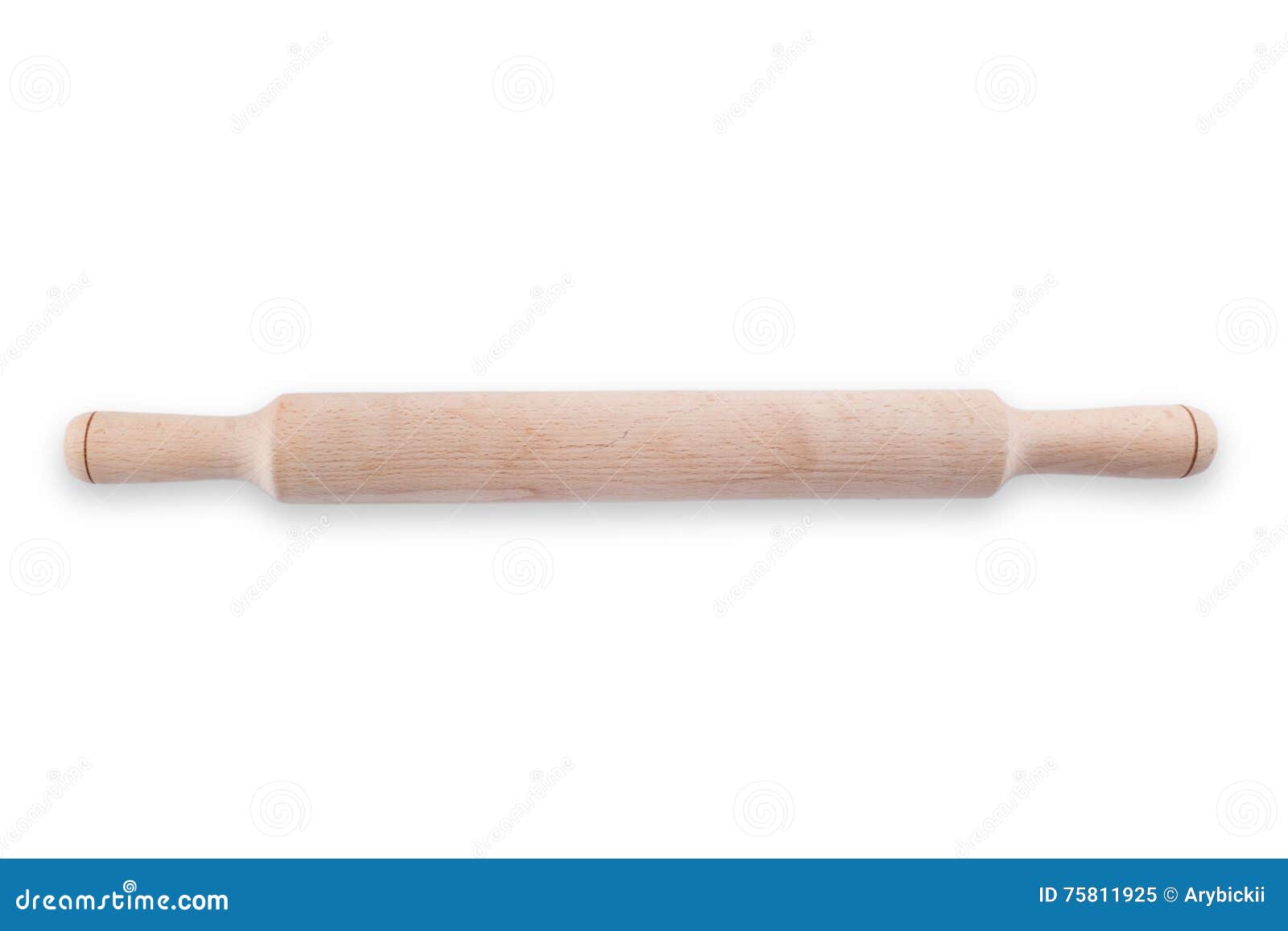 Wooden Rolling-pin for Dough Stock Image - Image of sparse, rolling ...