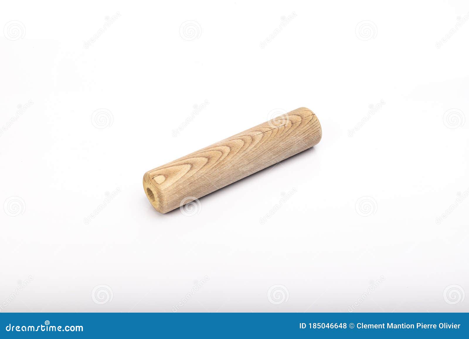 Wooden Rolling Pin on White Background Stock Photo - Image of color ...