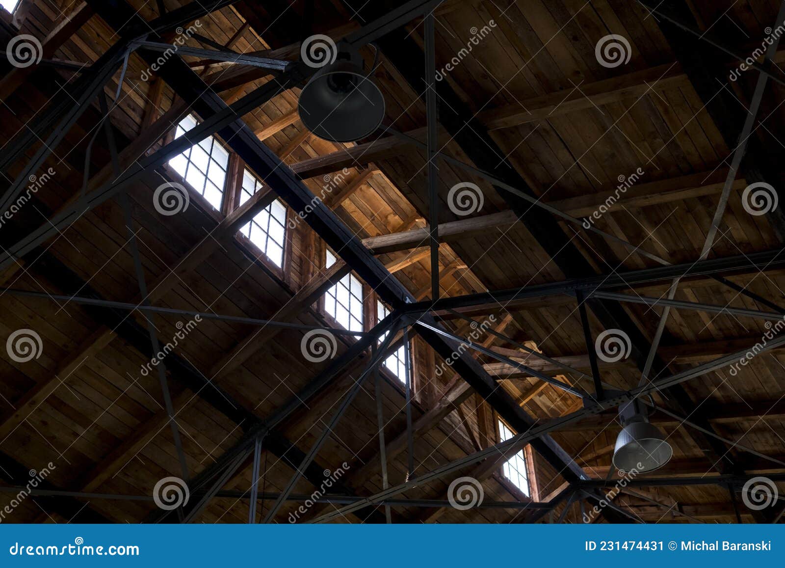 Wooden roof construction stock image. Image of tall - 231474431