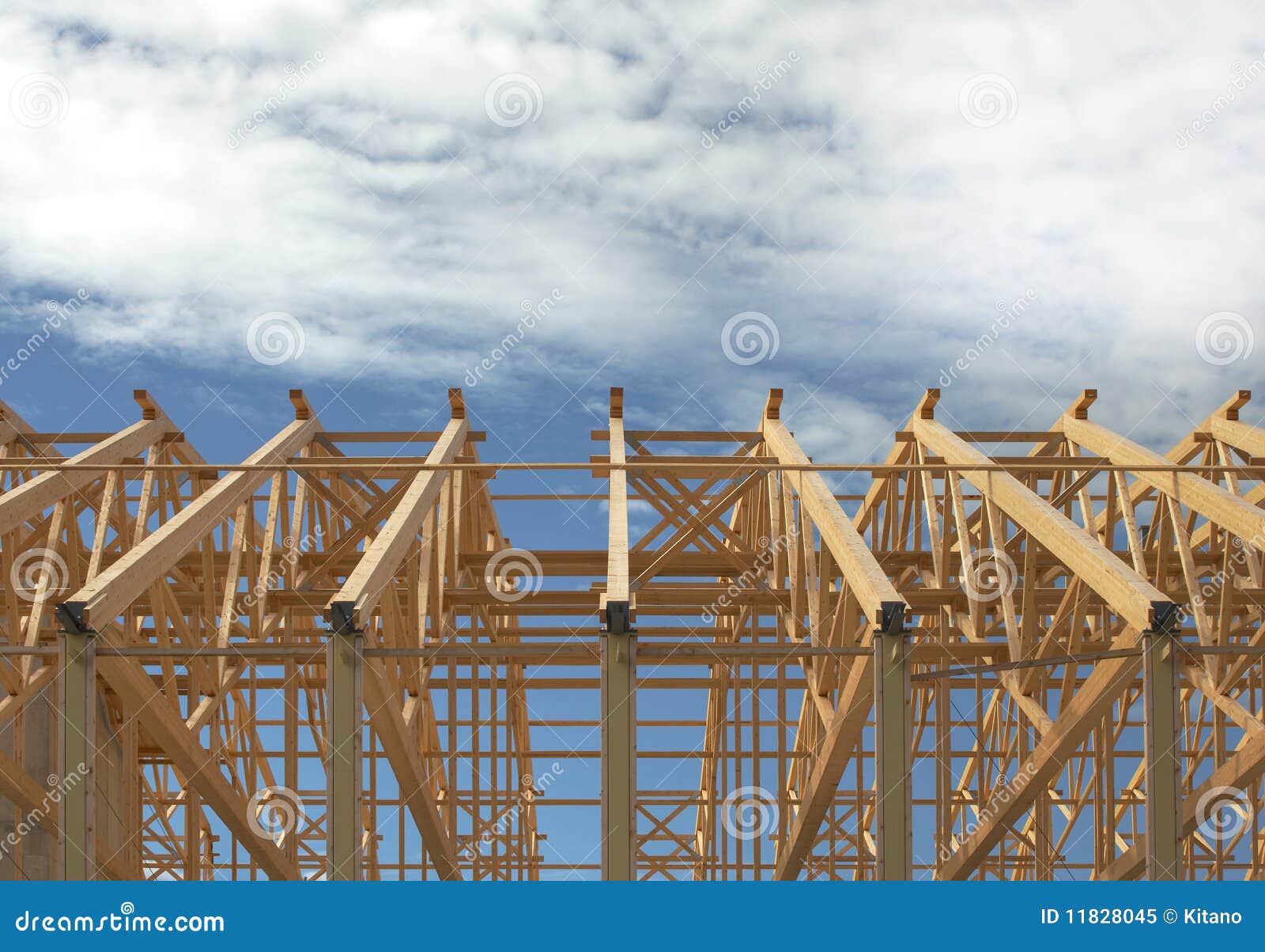 Wooden Roof Frame stock image. Image of construction - 11828045