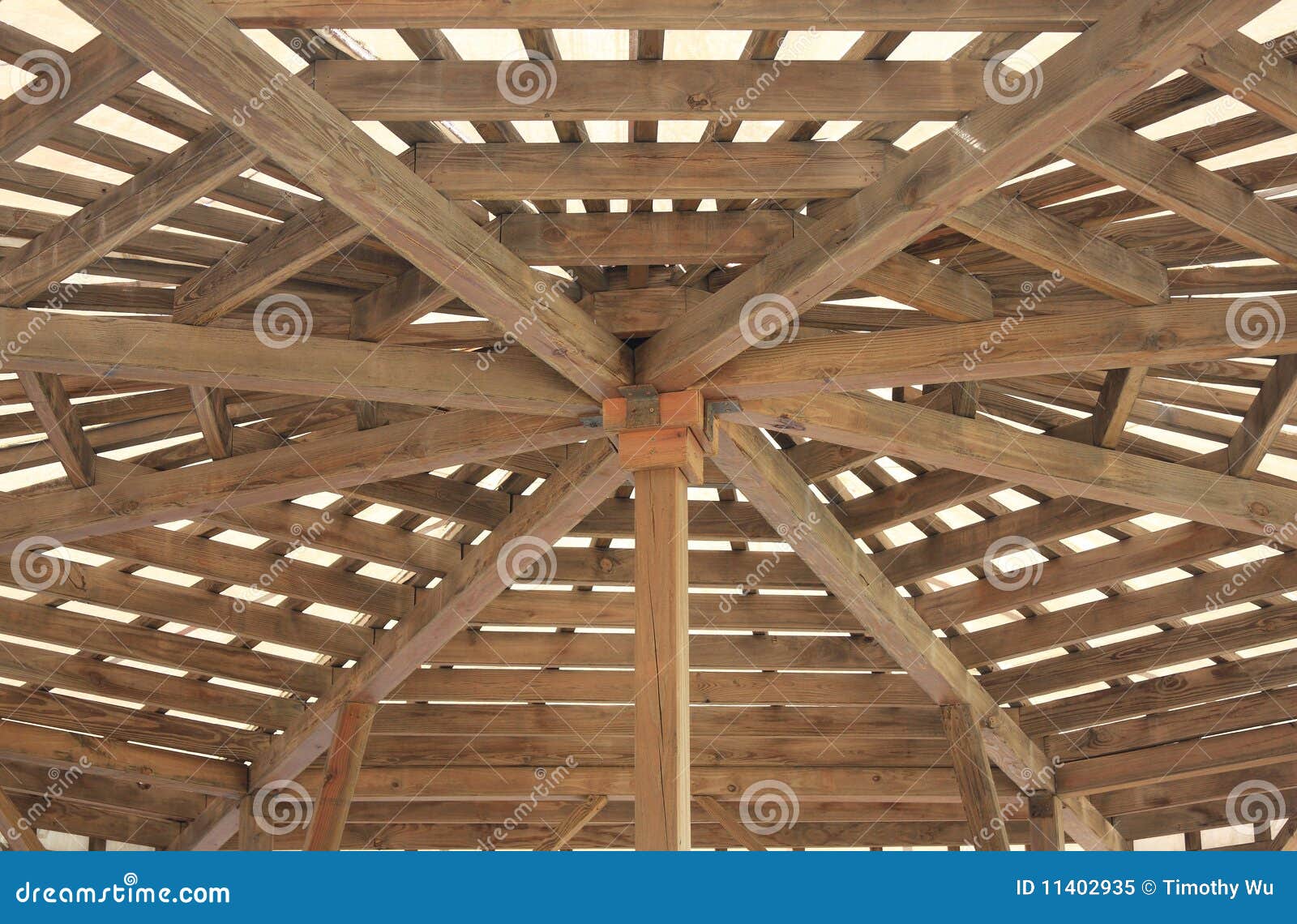 Wooden roof framework stock image. Image of home, construction - 11402935