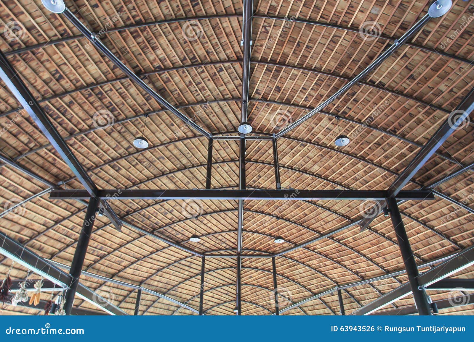 Wooden roof structure stock photo. Image of loft, backgrounds - 63943526