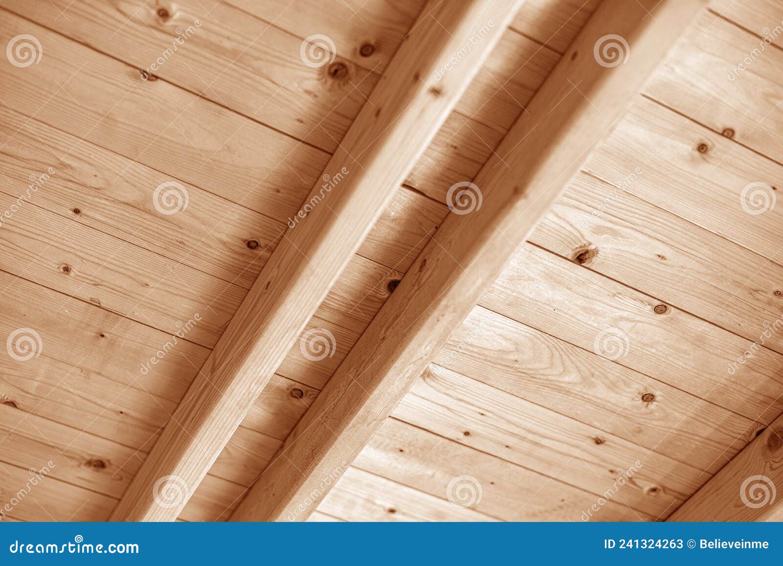 Wooden Roof Structure for a House. Stock Image - Image of architecture ...