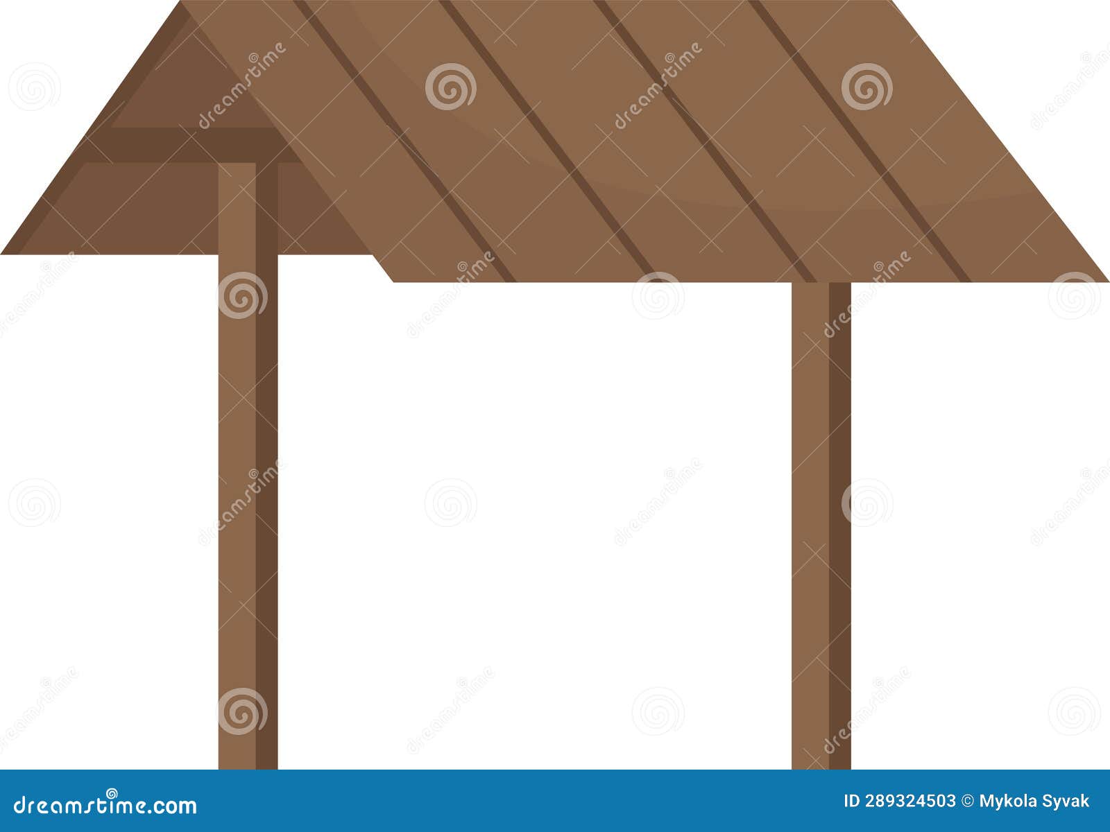 Wooden Roof Structure stock illustration. Illustration of home - 289324503
