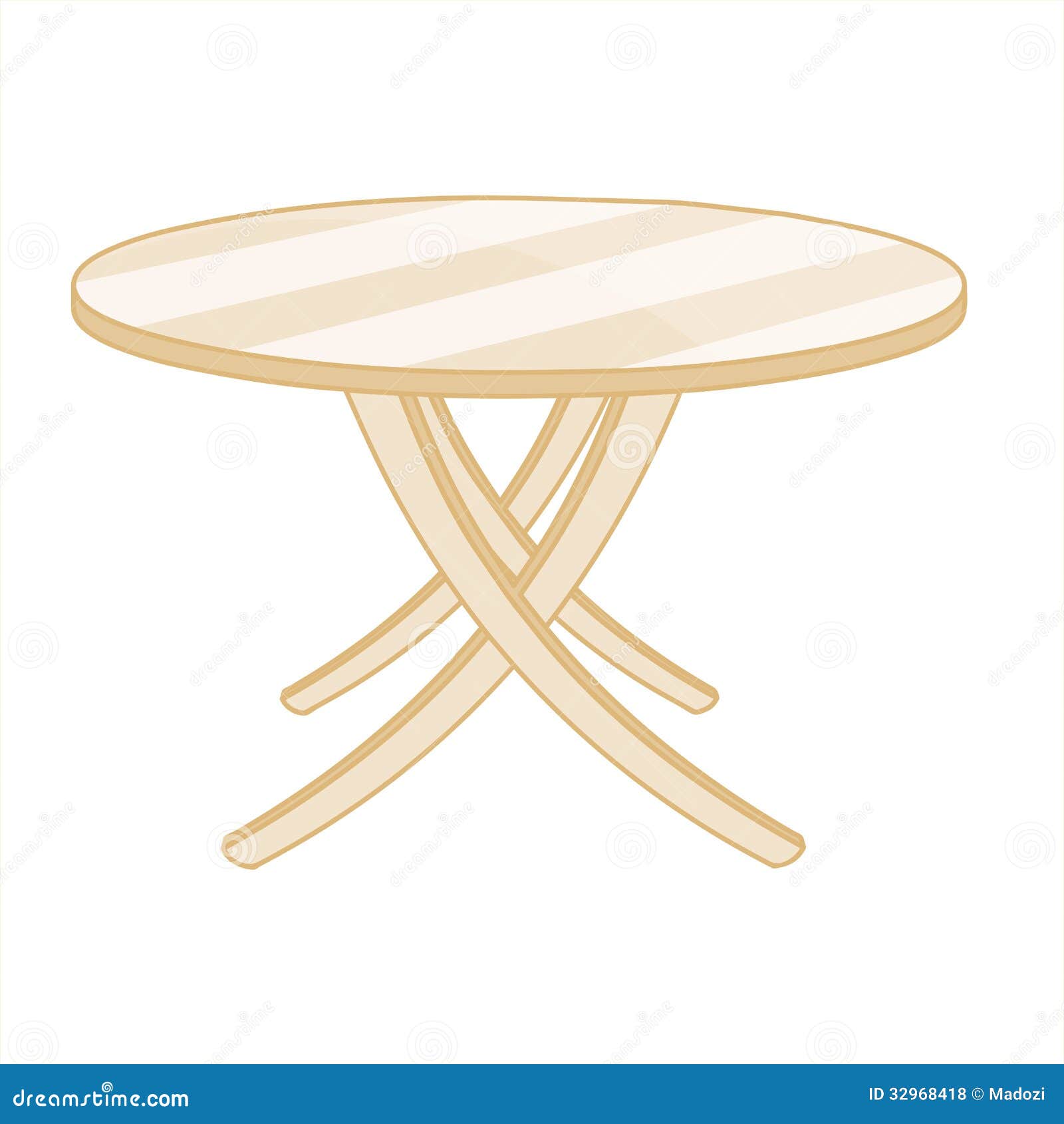 Wooden Round Table Isolated Illustration Cartoon Vector | CartoonDealer ...