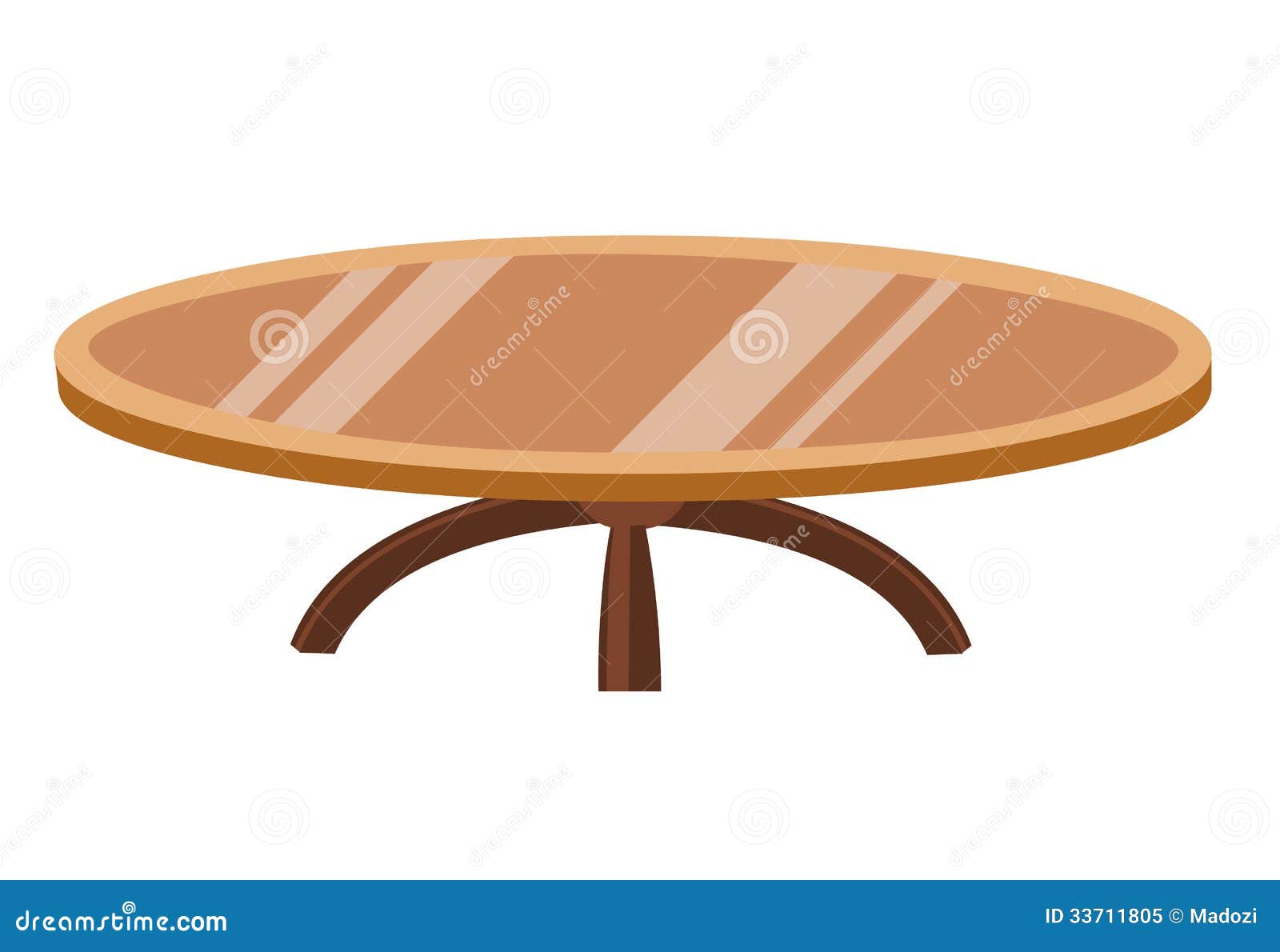 Wooden Round Table Isolated Illustration Cartoon Vector | CartoonDealer ...
