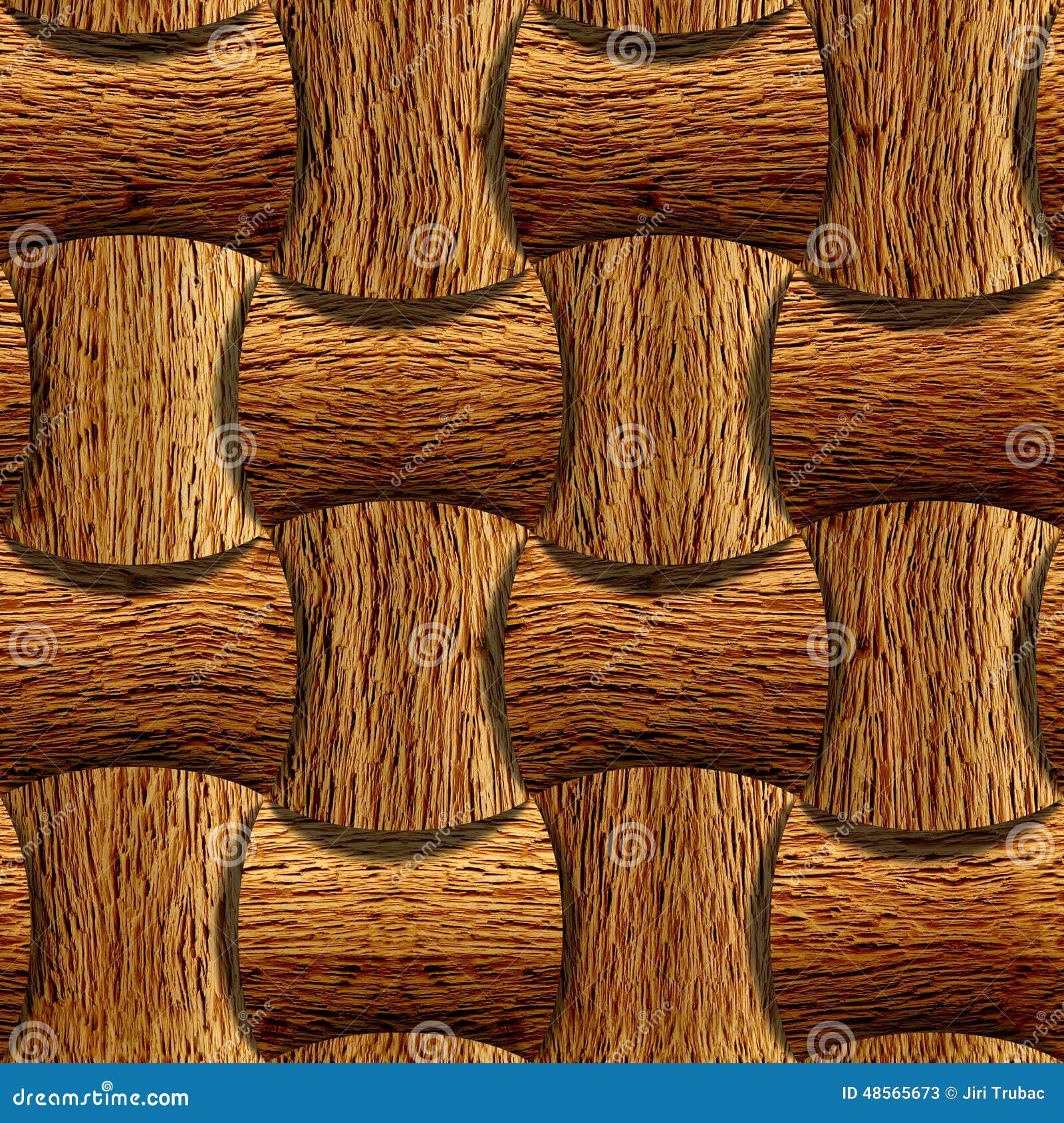 Wooden Rounded Blocks Stacked for Seamless Background Stock ...