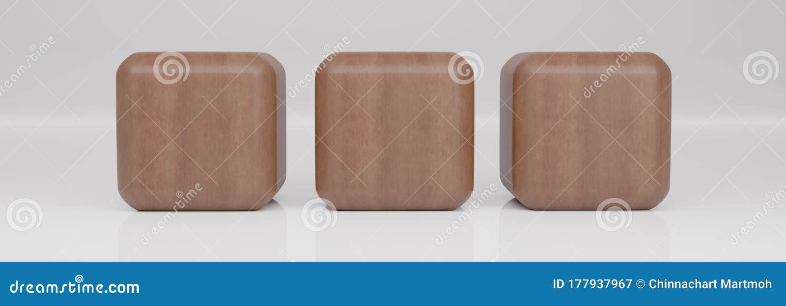 Wooden Rounded Rhomboid Frames Vector Illustration | CartoonDealer.com ...