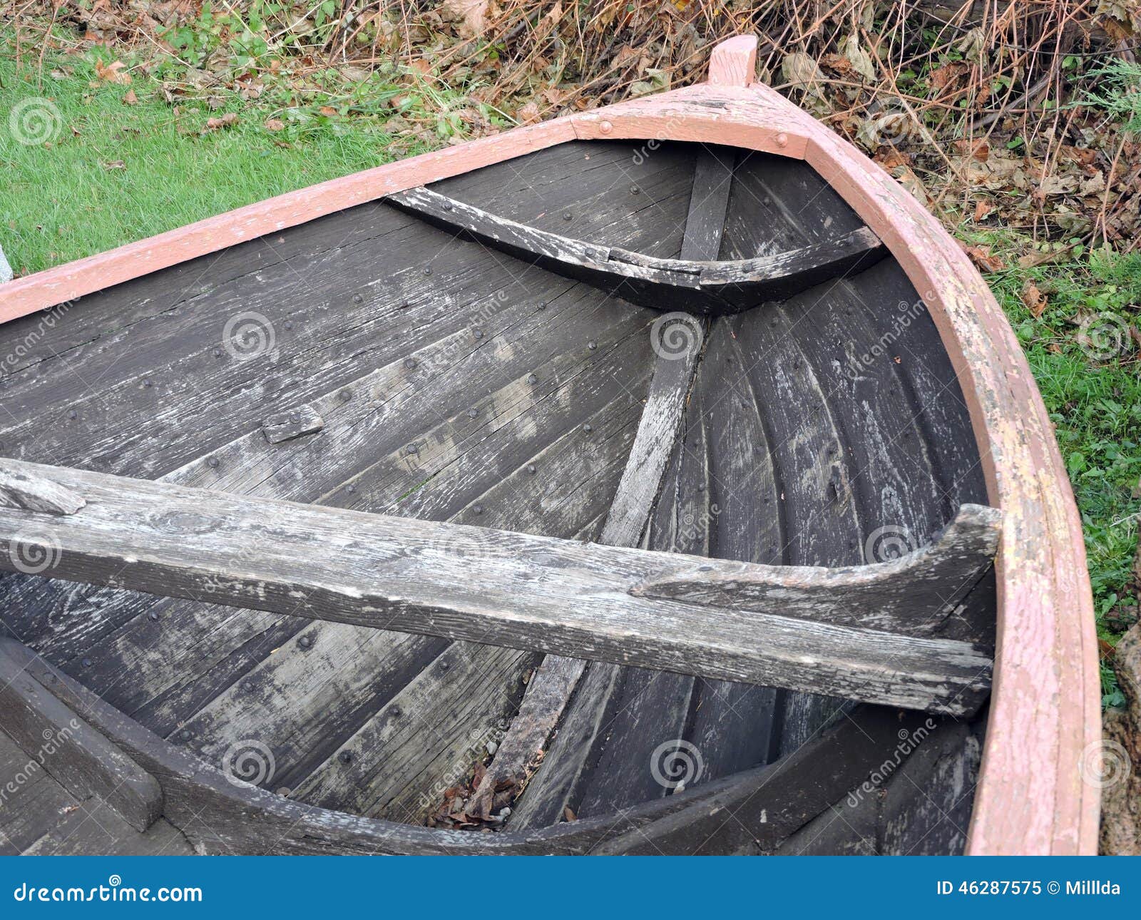 Wooden rowboat stock image. Image of ship, boat, black - 46287575