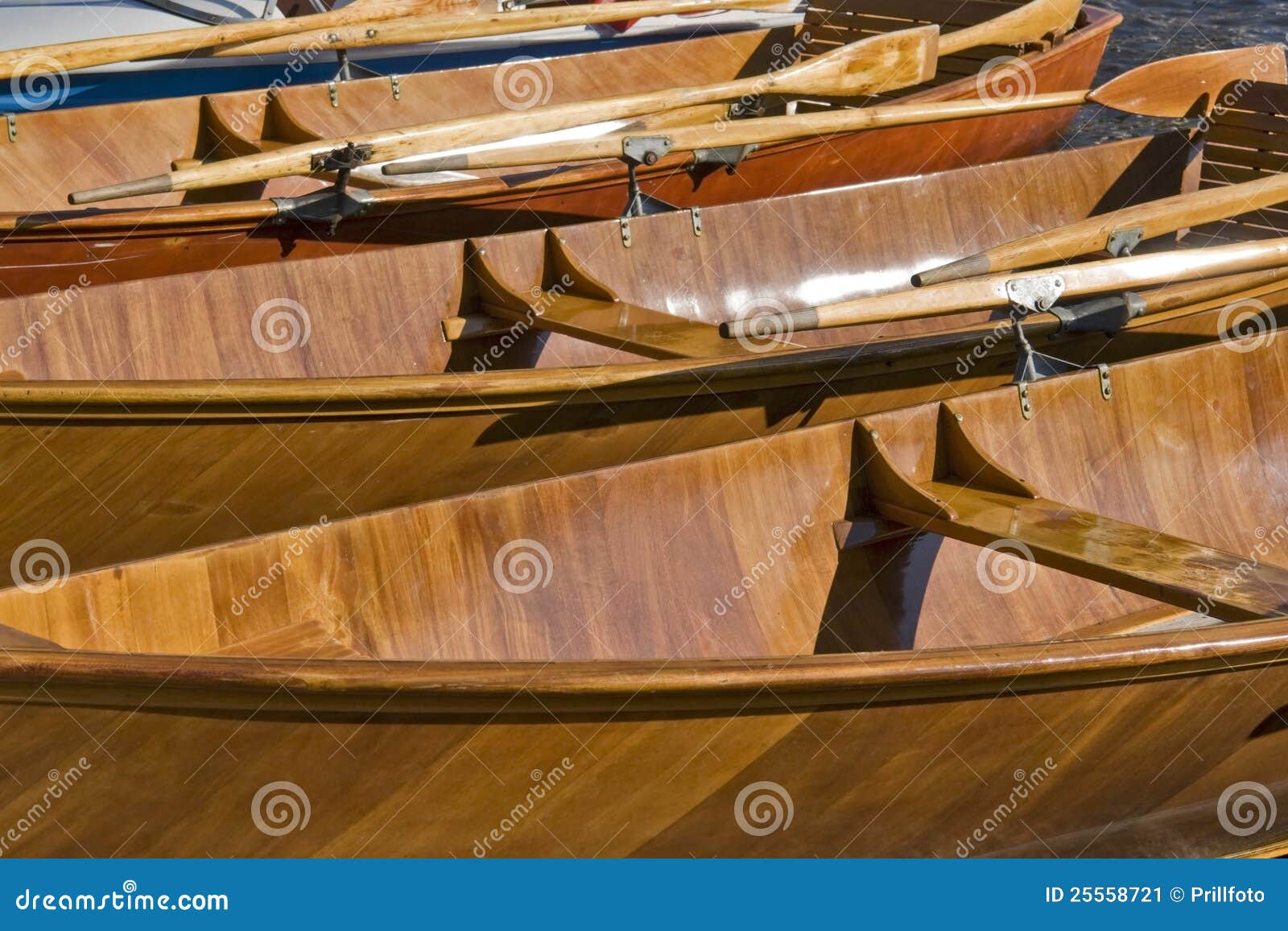 Wooden rowboats stock image. Image of empty, wood, full - 25558721
