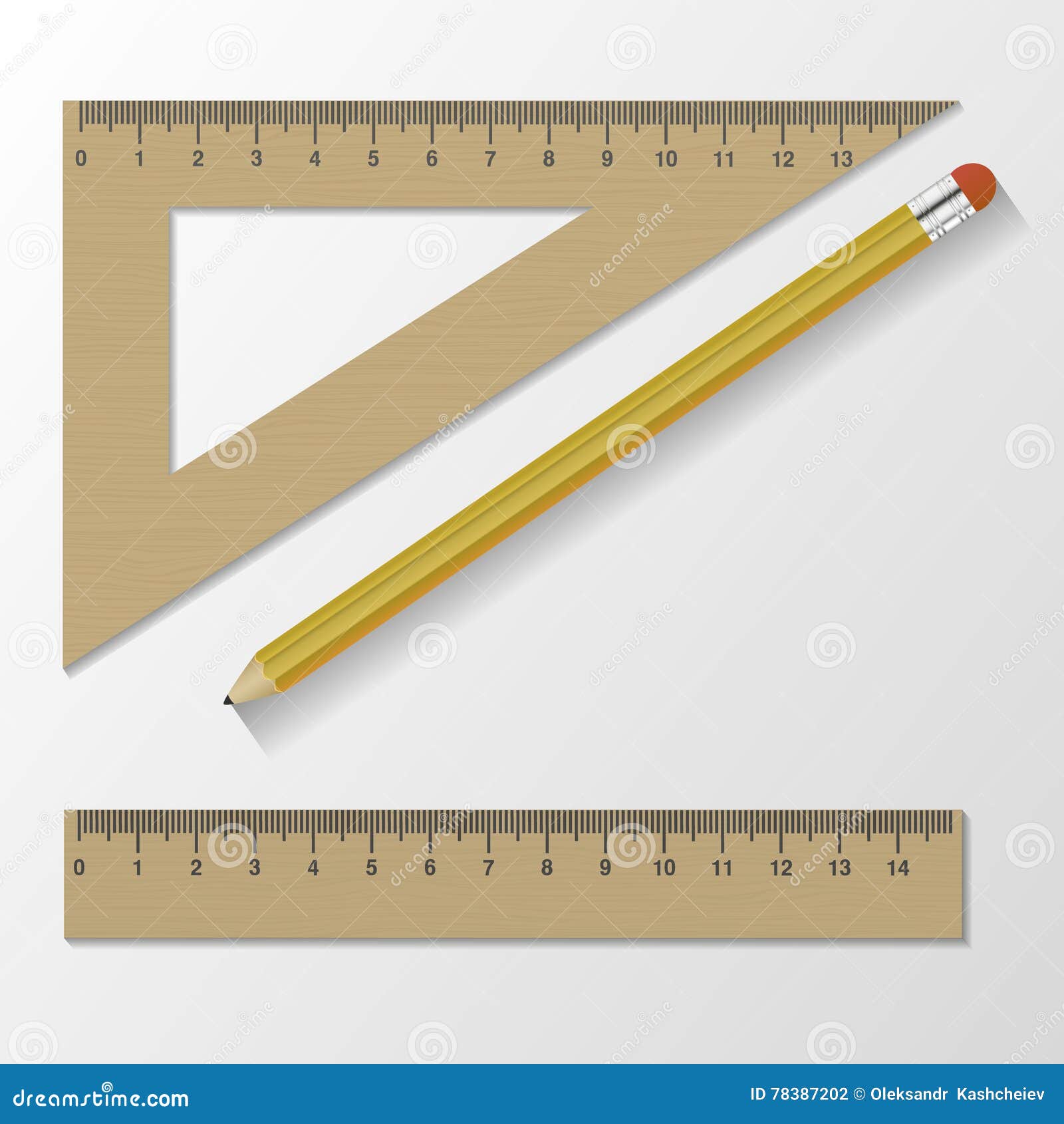 Wooden Ruler Vector Illustration | CartoonDealer.com #23611246