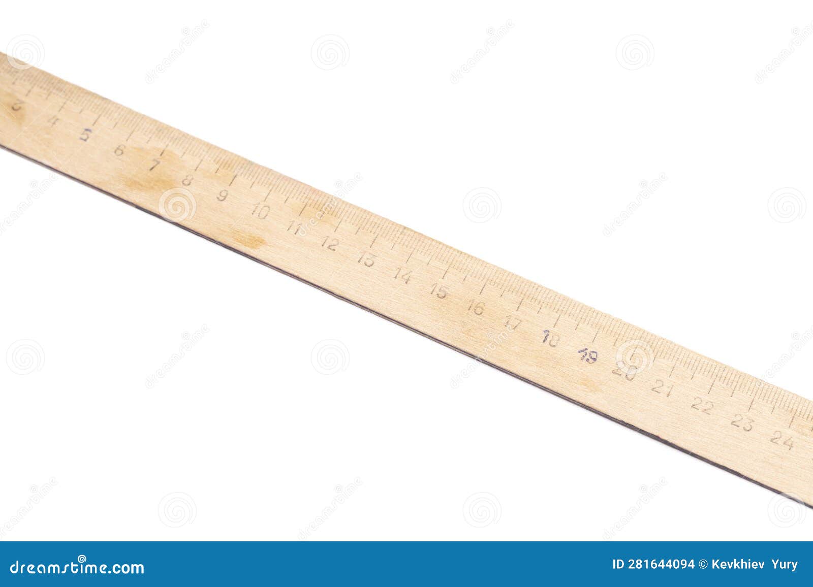 Wooden Ruler Isolated on White Background Stock Photo - Image of long ...