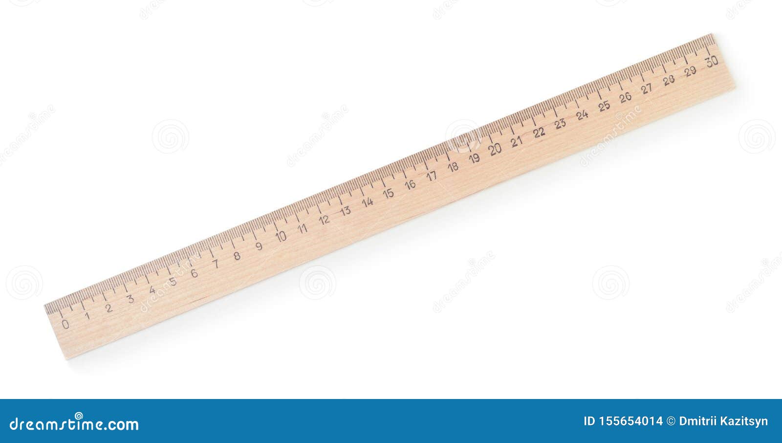Wooden Ruler Isolated on White Stock Photo - Image of path, education ...