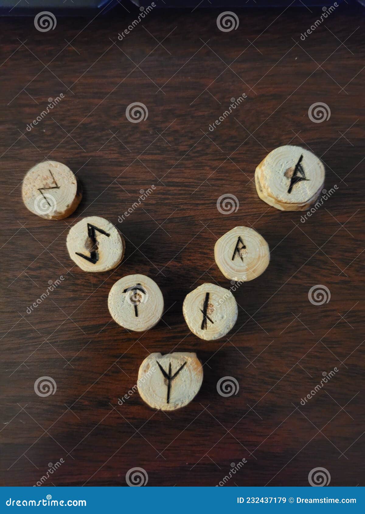 Wooden rune array stock image. Image of sketch, drawing - 232437179