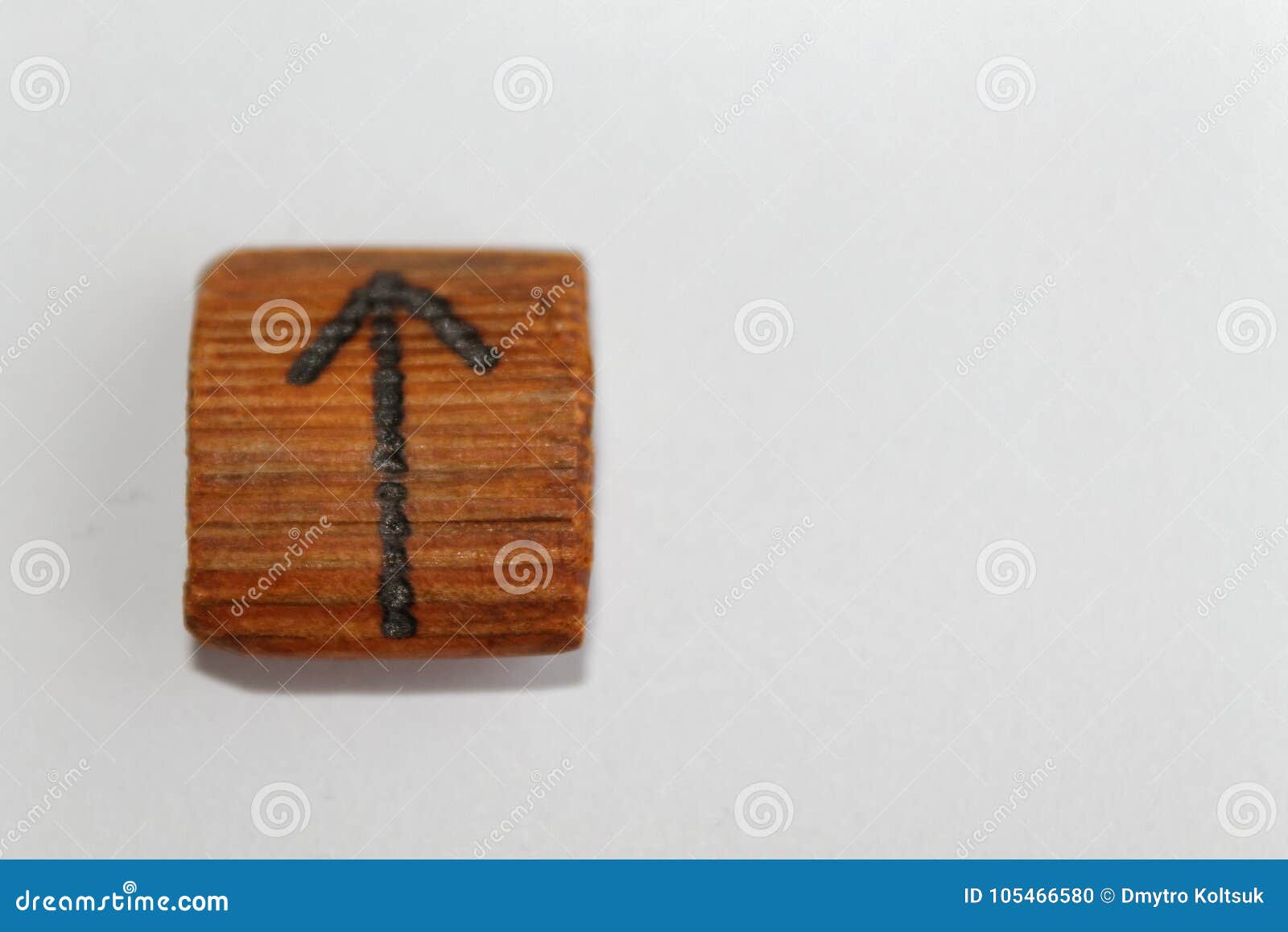 Wooden Rune Which Means the God, Lie on a Table on a White Background ...