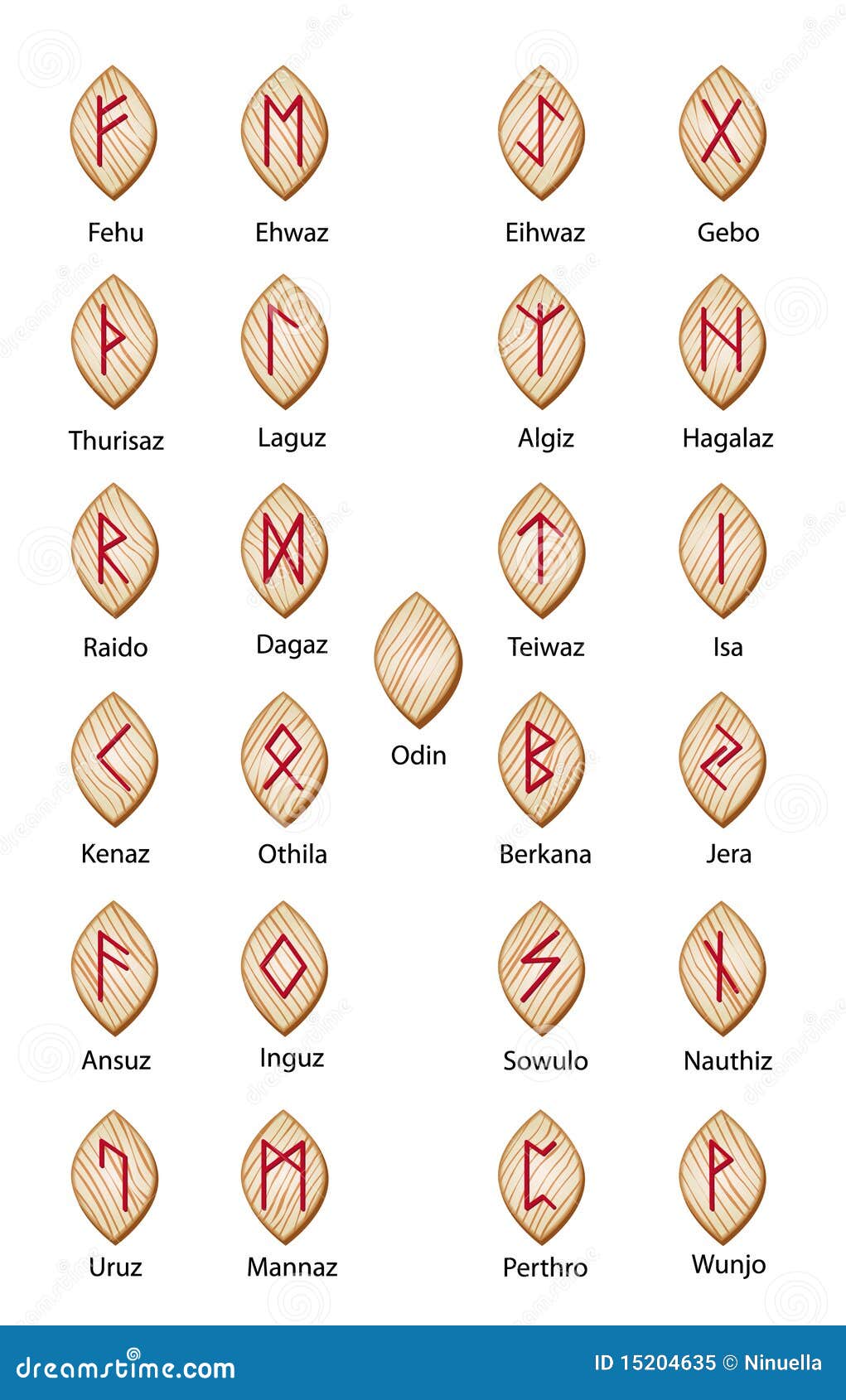 Wooden runes stock vector. Illustration of mount, vector - 15204635