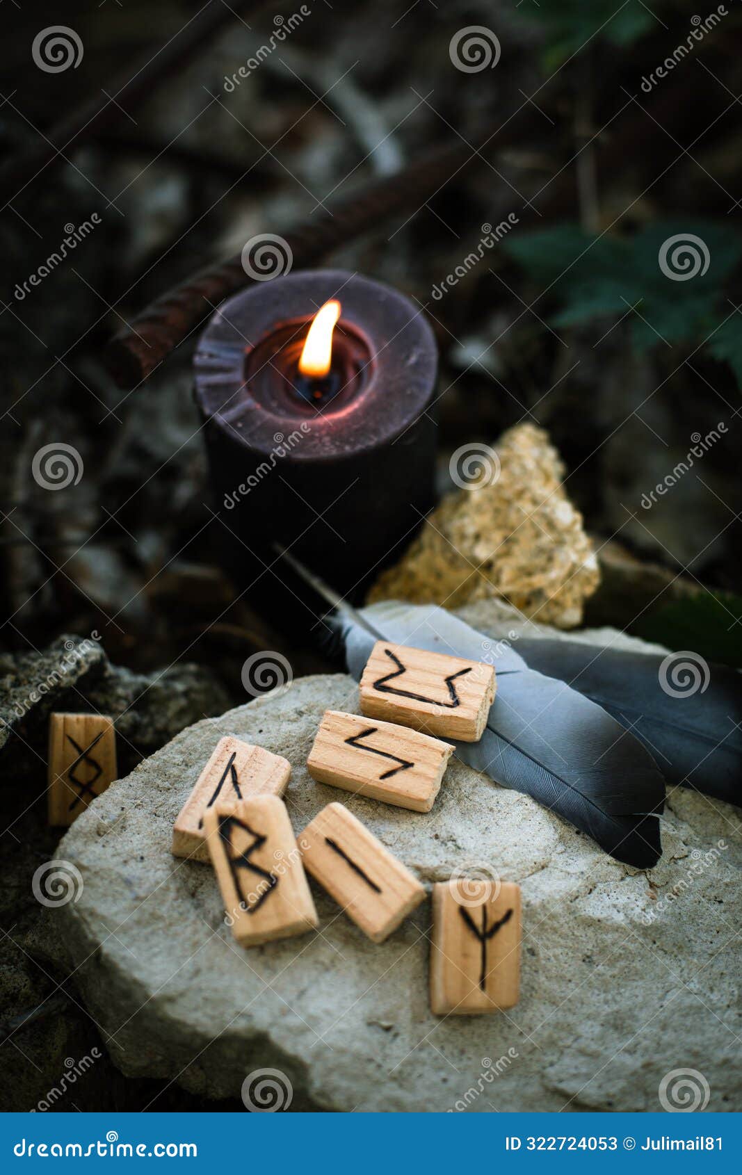 Wooden Runes In Casket Royalty-Free Stock Photo | CartoonDealer.com ...