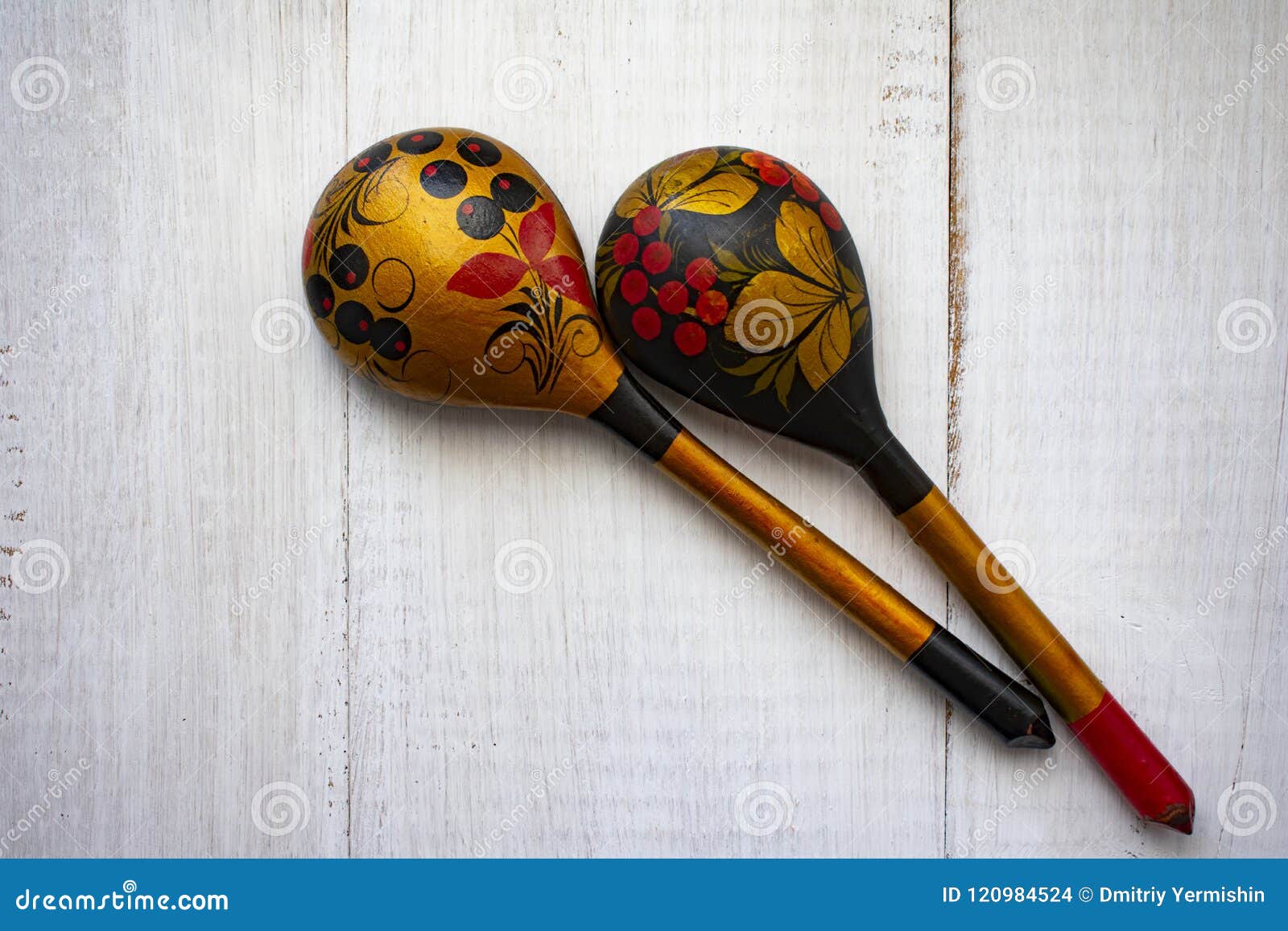 Wooden Russian spoon stock photo. Image of food, isolated - 120984524