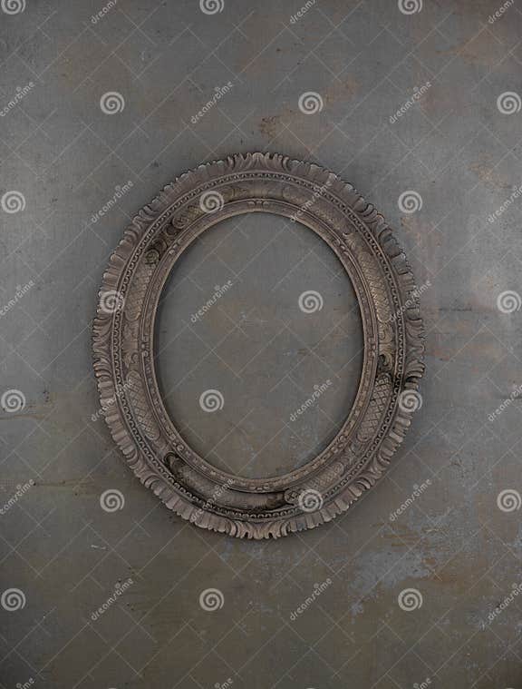 Rustic Dusty Frame on Concrete Wall Stock Photo - Image of wood, wooden ...