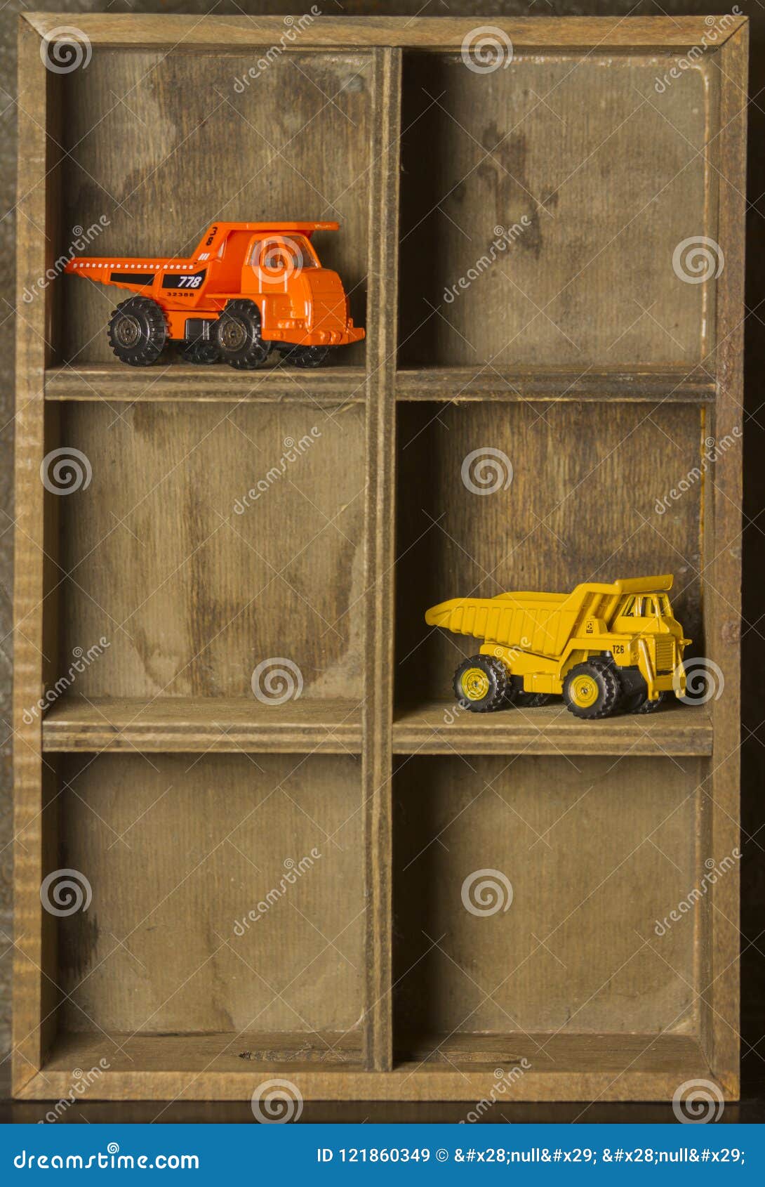 Wooden safe and toy car stock image. Image of decoration - 121860349