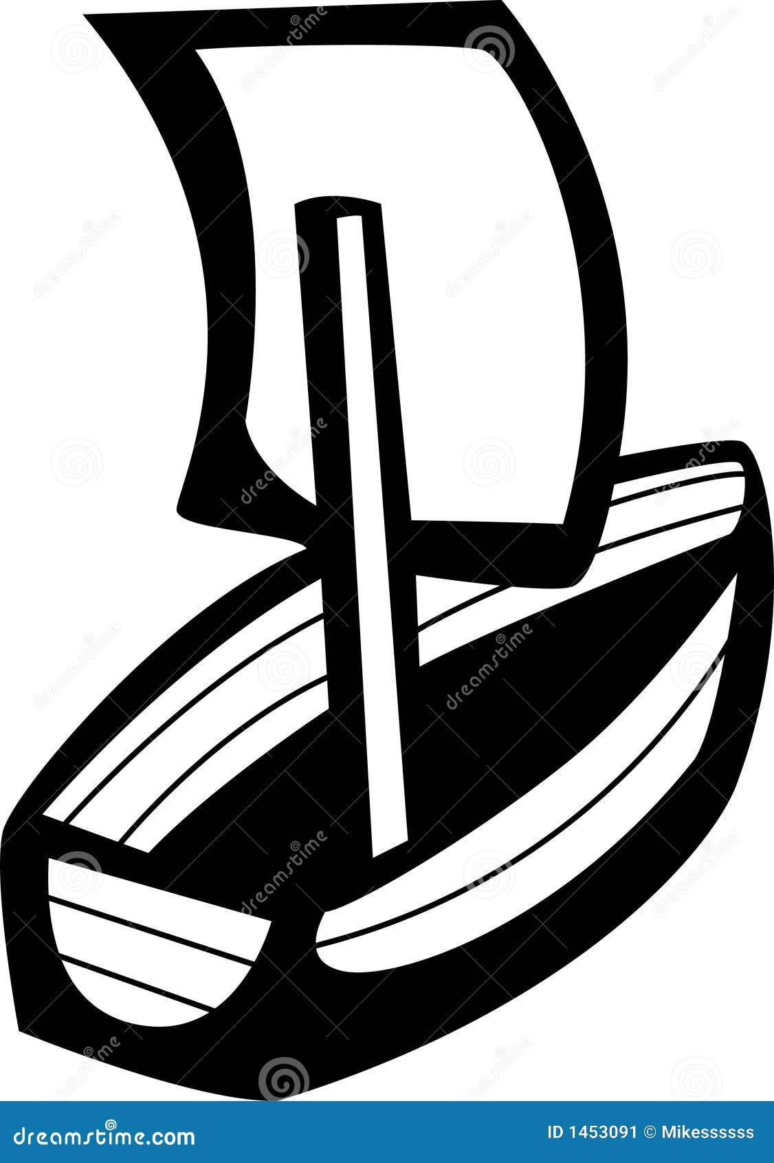 Wooden Sailing Ship or Boat. Vector File Available Stock Vector ...