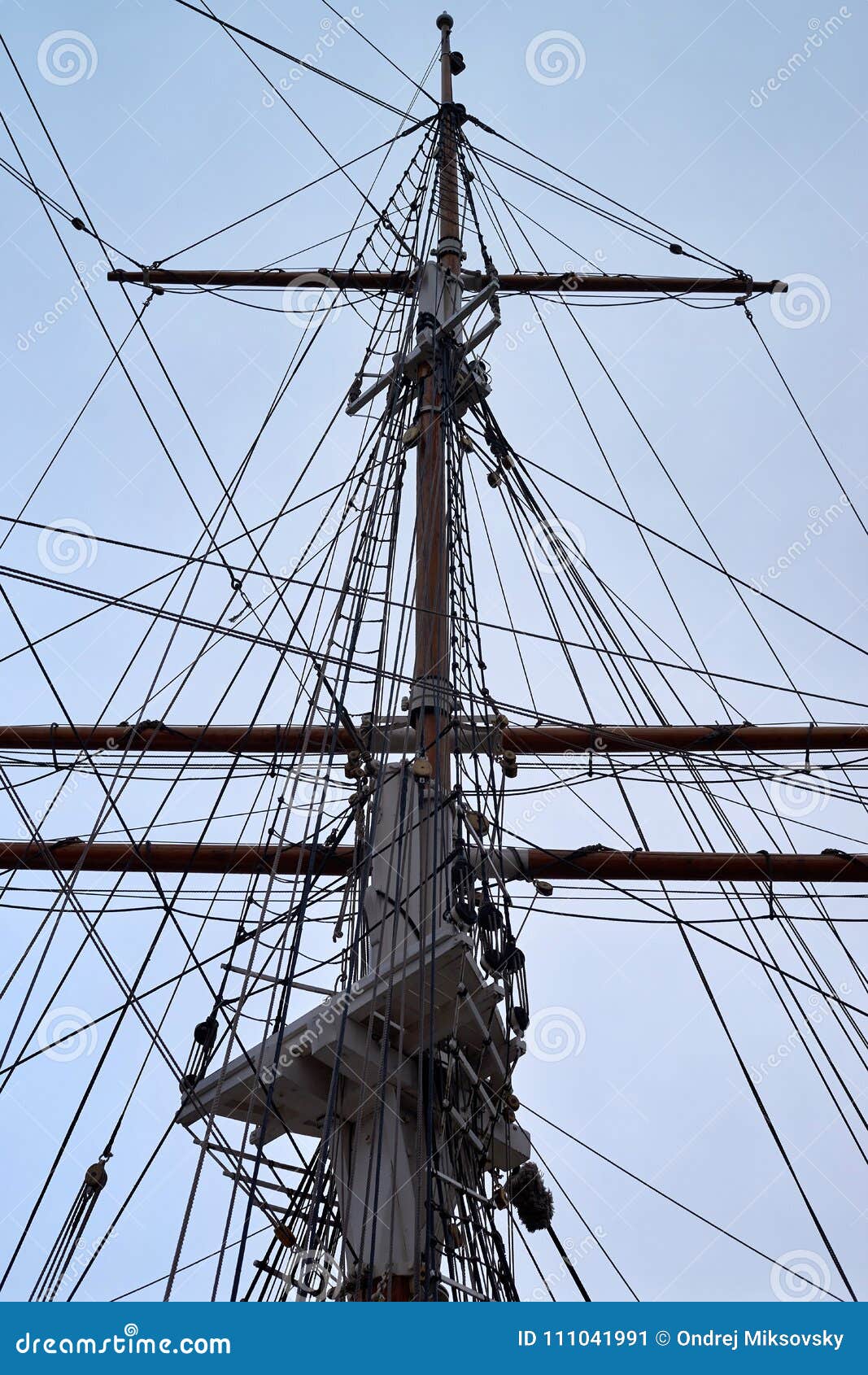Wooden sailing ship pole stock image. Image of marine - 111041991