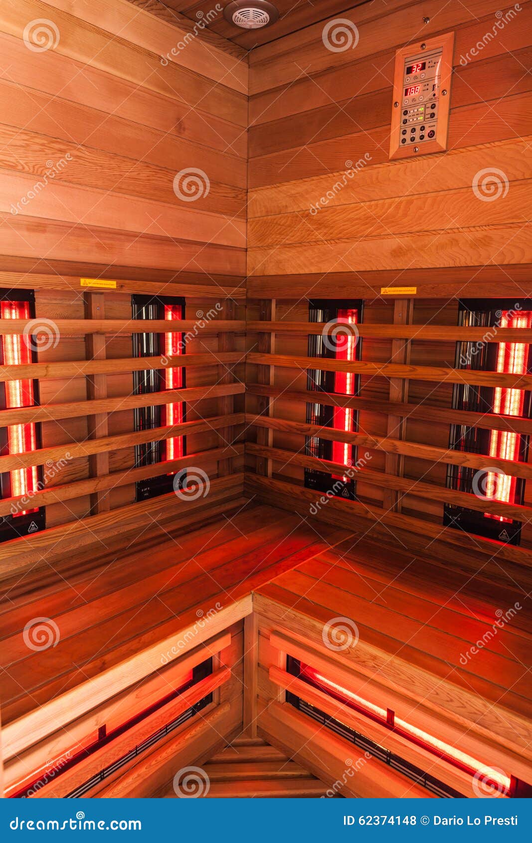 Wooden Sauna interior stock photo. Image of wellness - 62374148