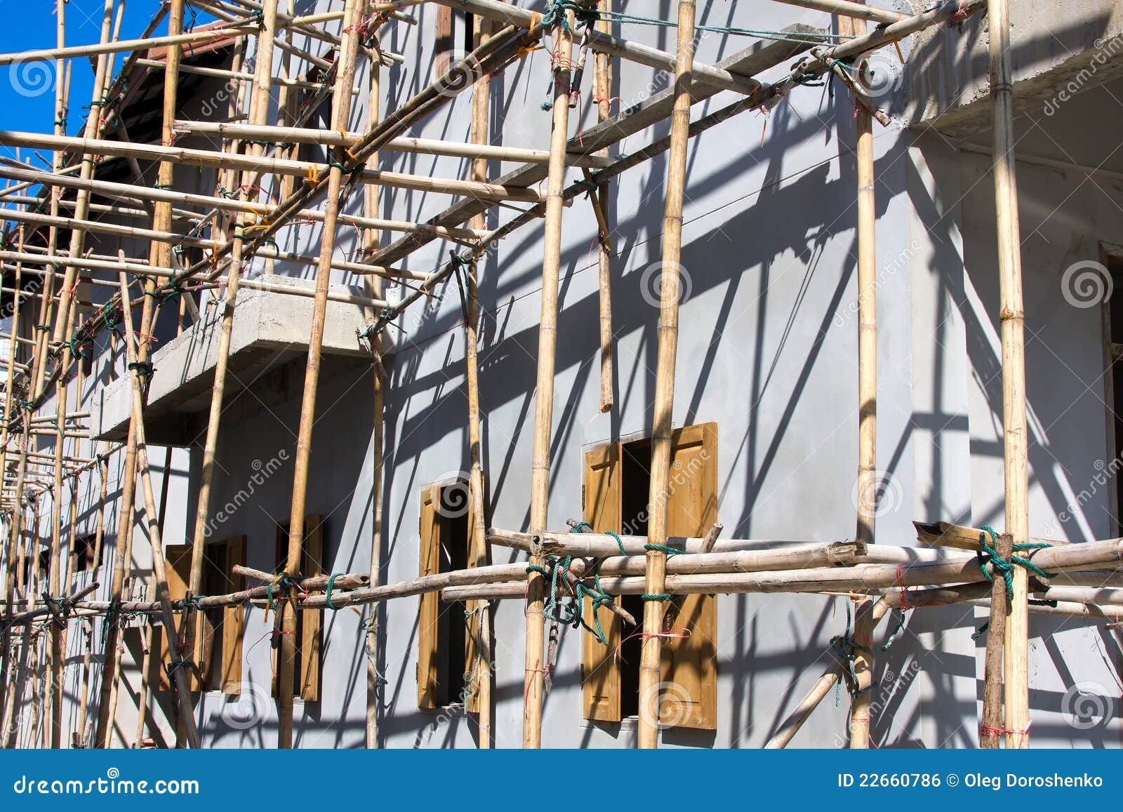 Wooden scaffolding stock photo. Image of real, joist - 22660786