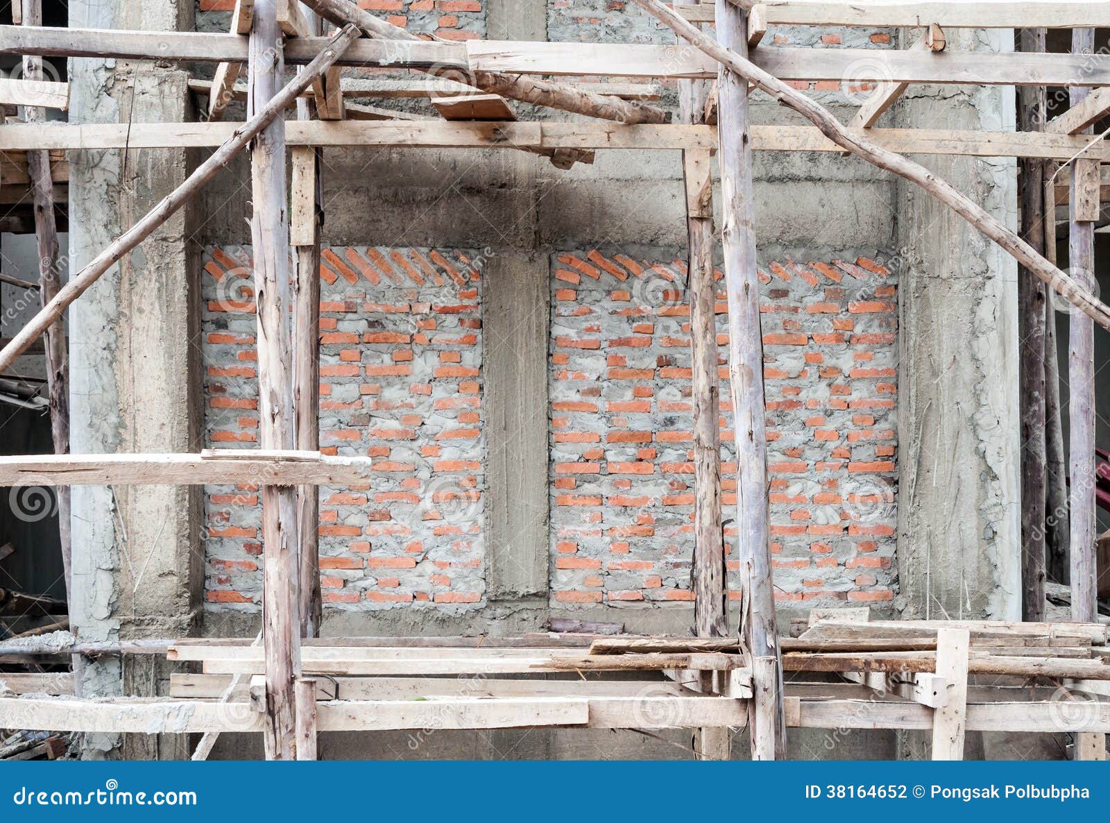 Wooden scaffolding stock photo. Image of build, architecture - 38164652