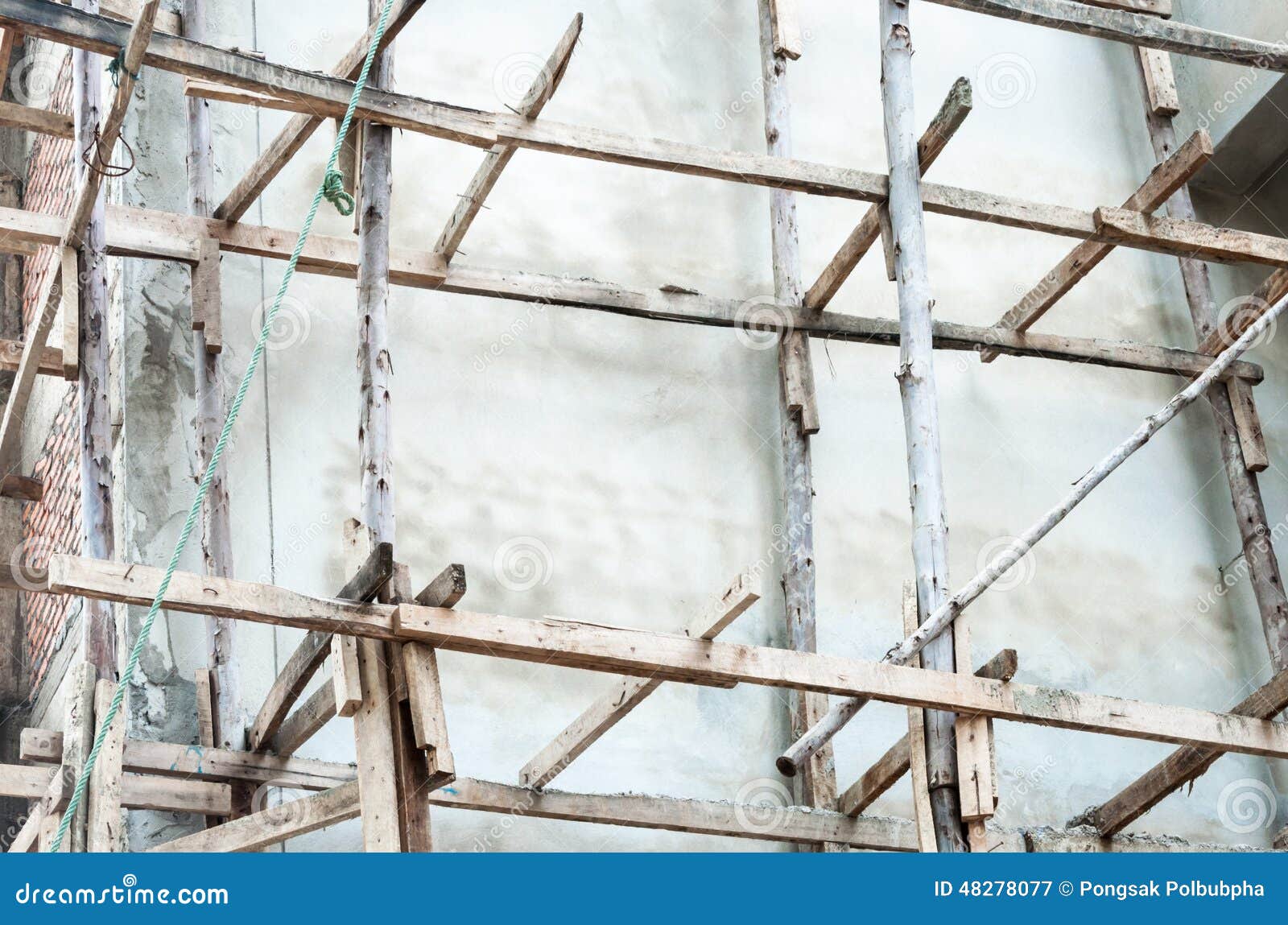 Wooden scaffolding stock image. Image of project, development - 48278077