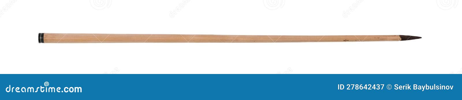 Wooden School Pointer Isolated on White Stock Image - Image of ...