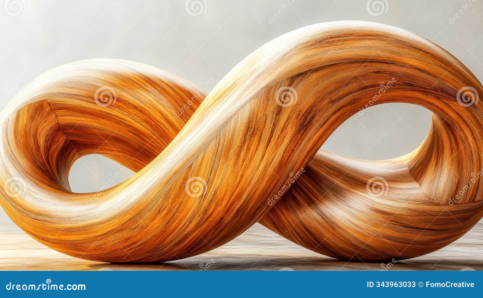 Wooden Sculpture of an Infinity Symbol Stock Illustration ...