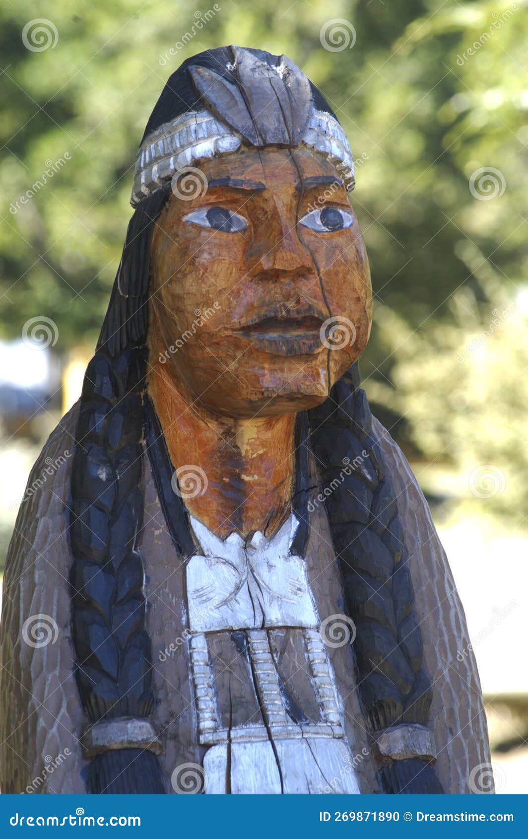 Wooden Sculpture of Mapuche the Mapuche Community, in Pucon Chile Stock ...