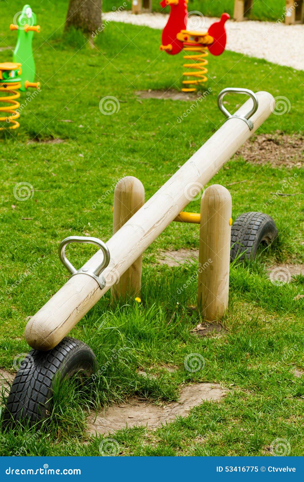 Wooden see-saw stock image. Image of seesaw, carefree - 53416775