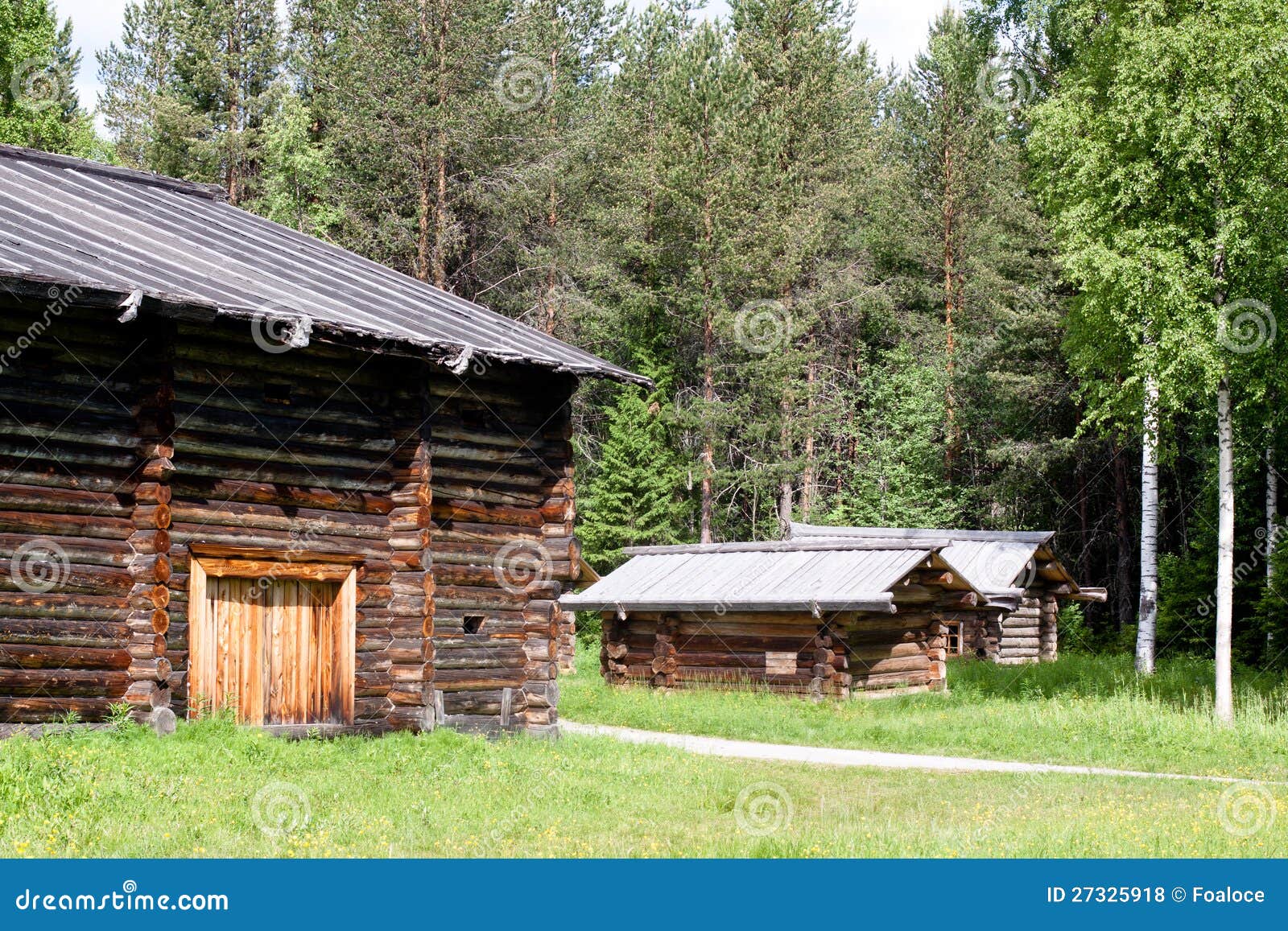 Wooden sheds stock photo. Image of sunlight, russian - 27325918