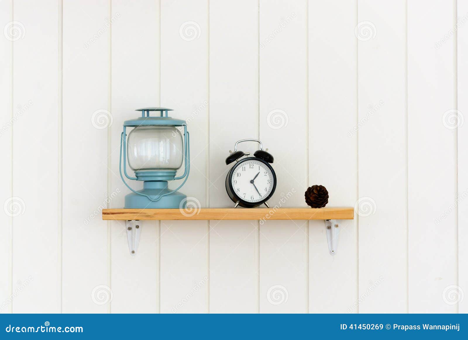 Wooden Shelf with Decoration Objects Stock Image - Image of shelf ...