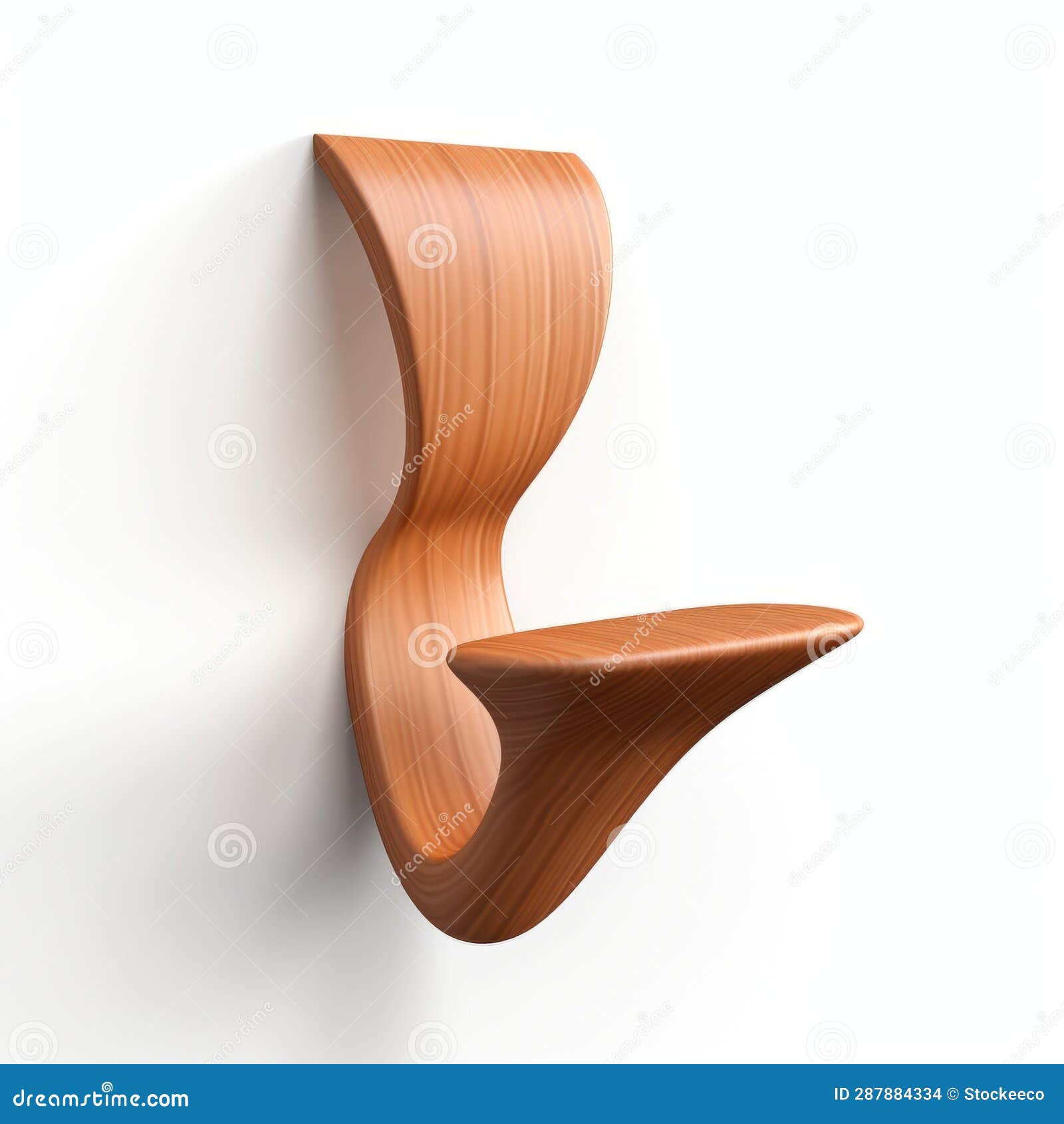 Swirl Pattern Wooden Towel Hanger - Zaha Hadid Style Stock Illustration ...