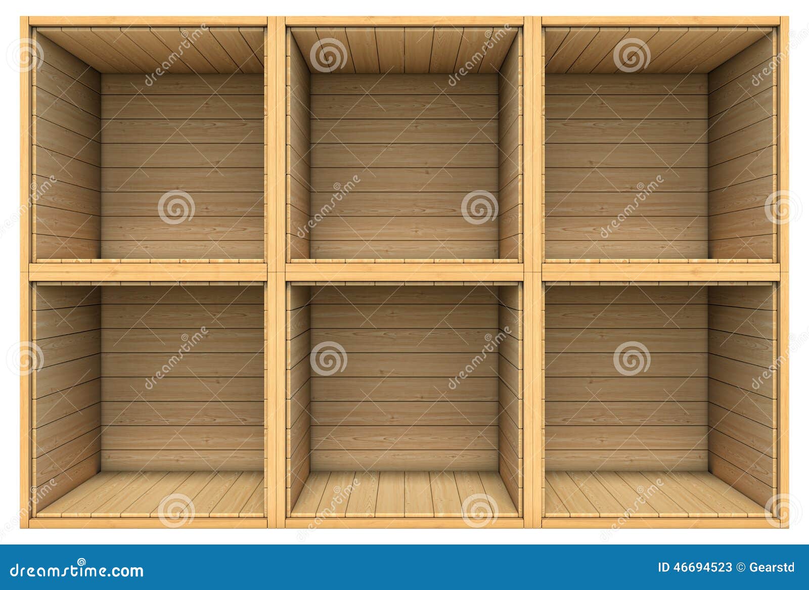 Wooden Shelf Isolated on White Background Stock Image - Image of case ...