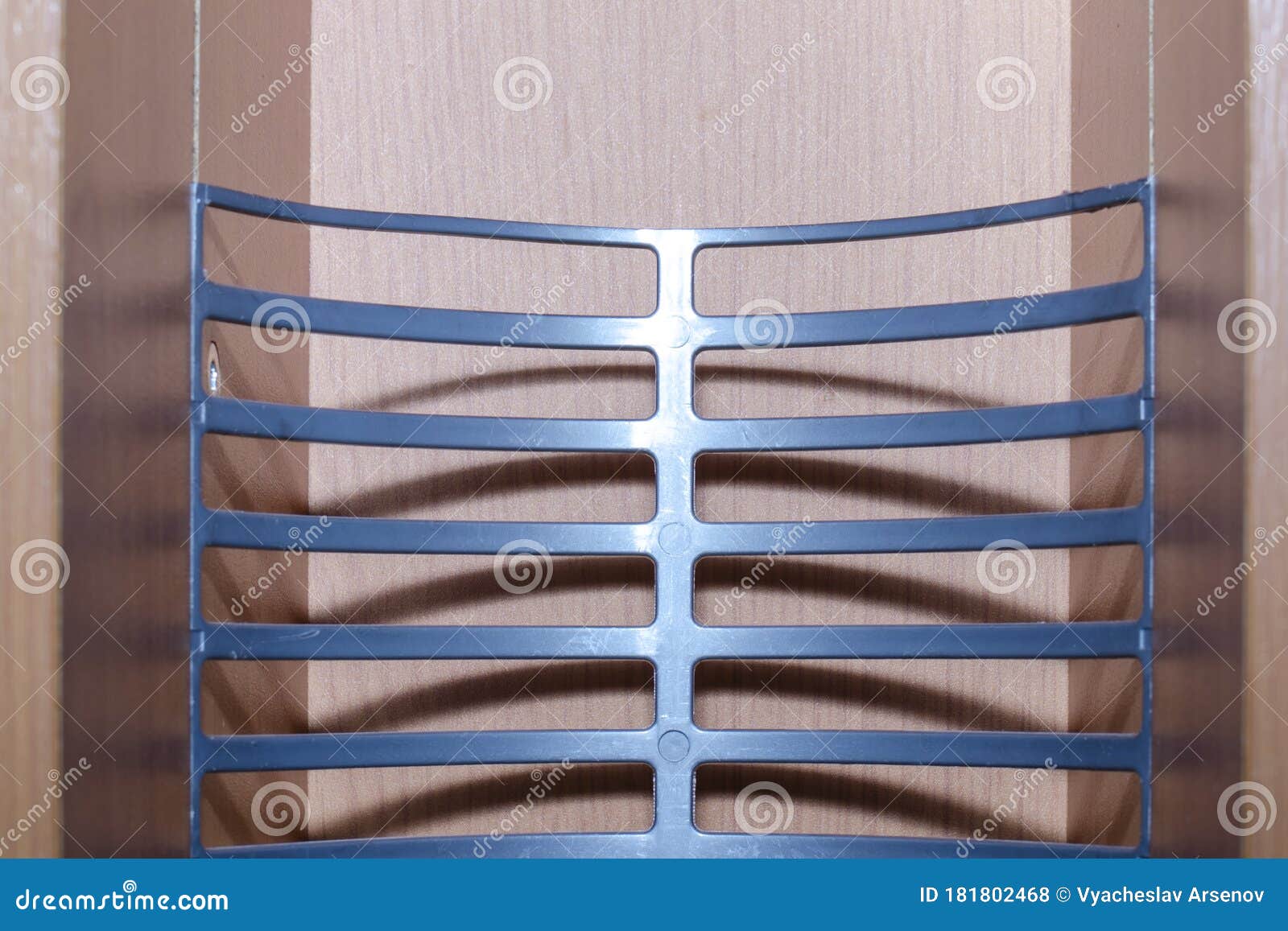 Wooden Shelf with a Plastic Insert for Compact Discs Stock Photo ...