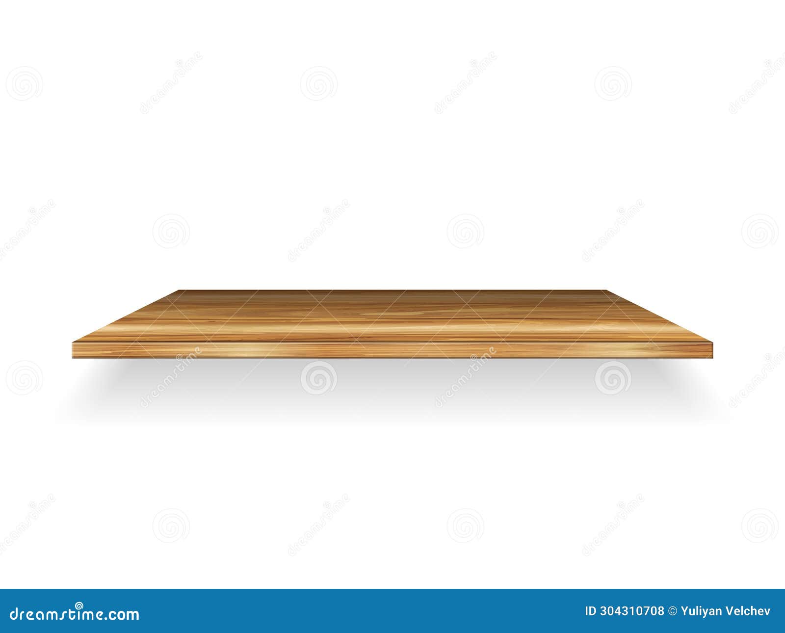 Wooden shelf stock vector. Illustration of white, wood - 304310708