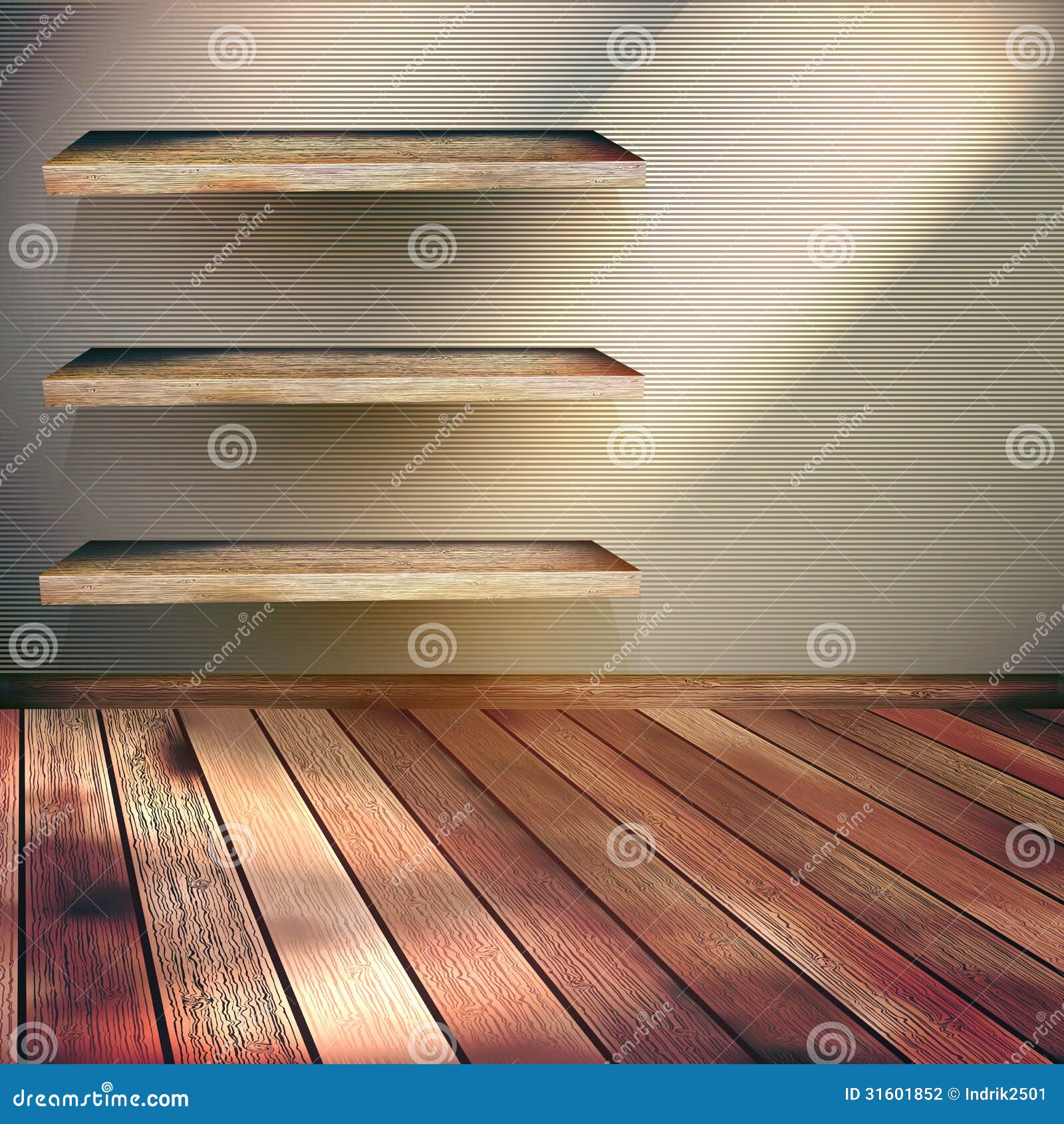 Wooden Shelves Background. EPS 10 Stock Vector - Illustration of ...