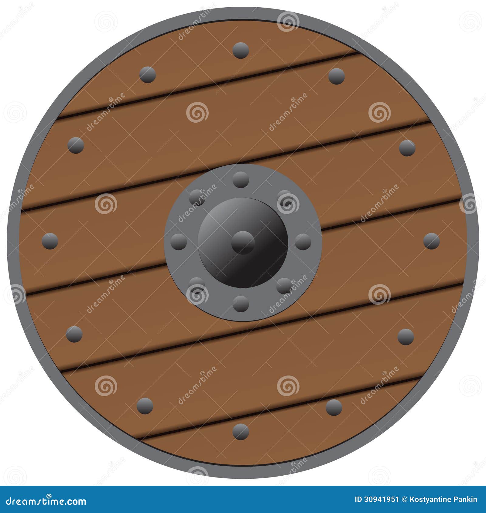 Wooden shield stock vector. Illustration of protection - 30941951