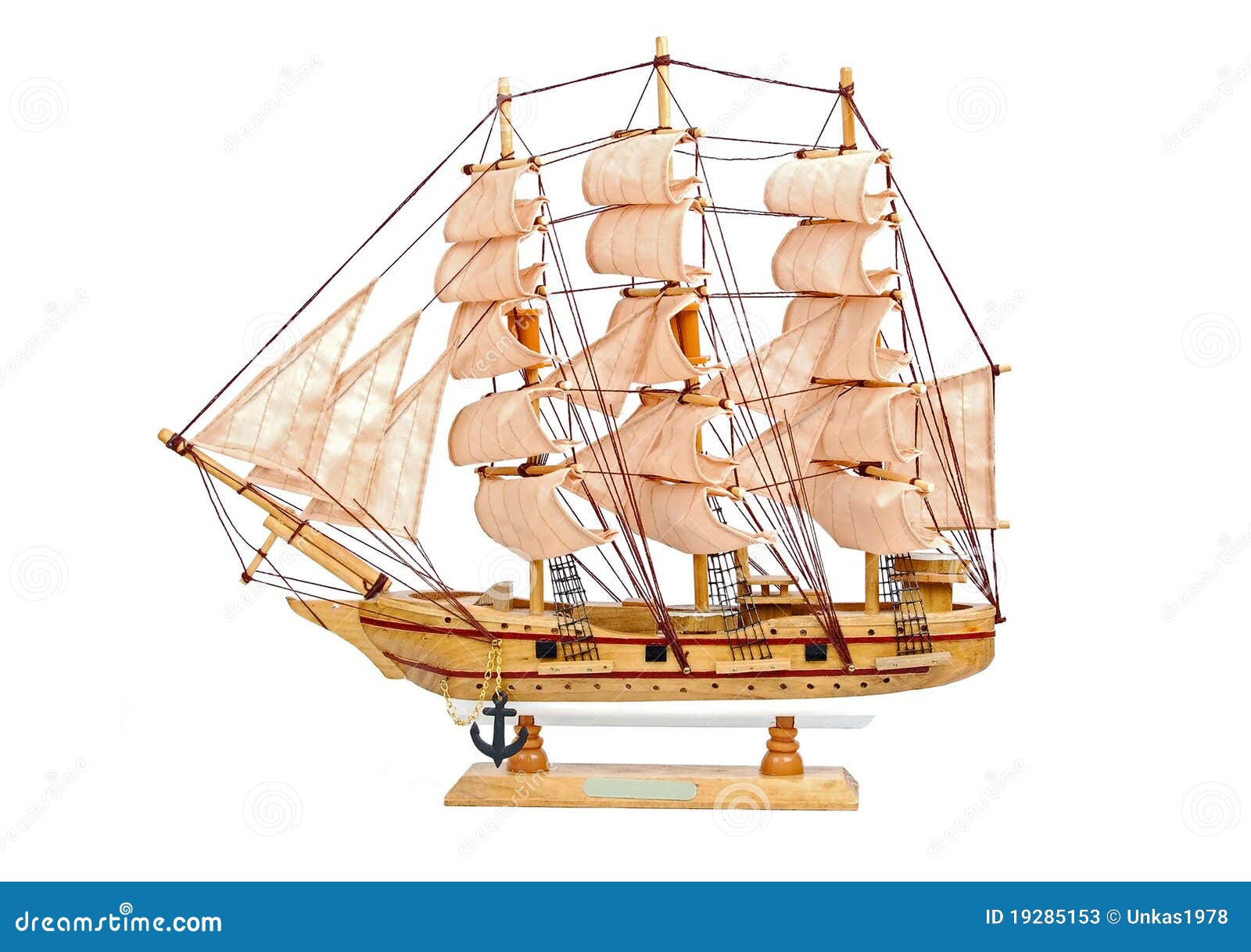 Wooden ship toy model stock image. Image of replica, wooden - 19285153