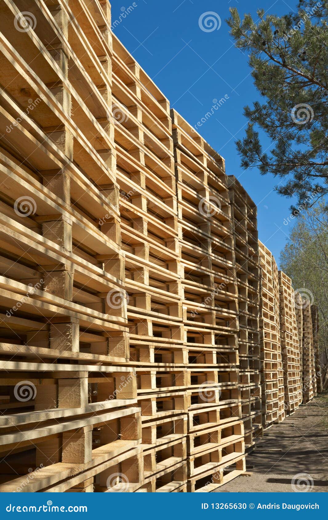 Wooden Shipping Pallets stock photo. Image of crate, color - 13265630