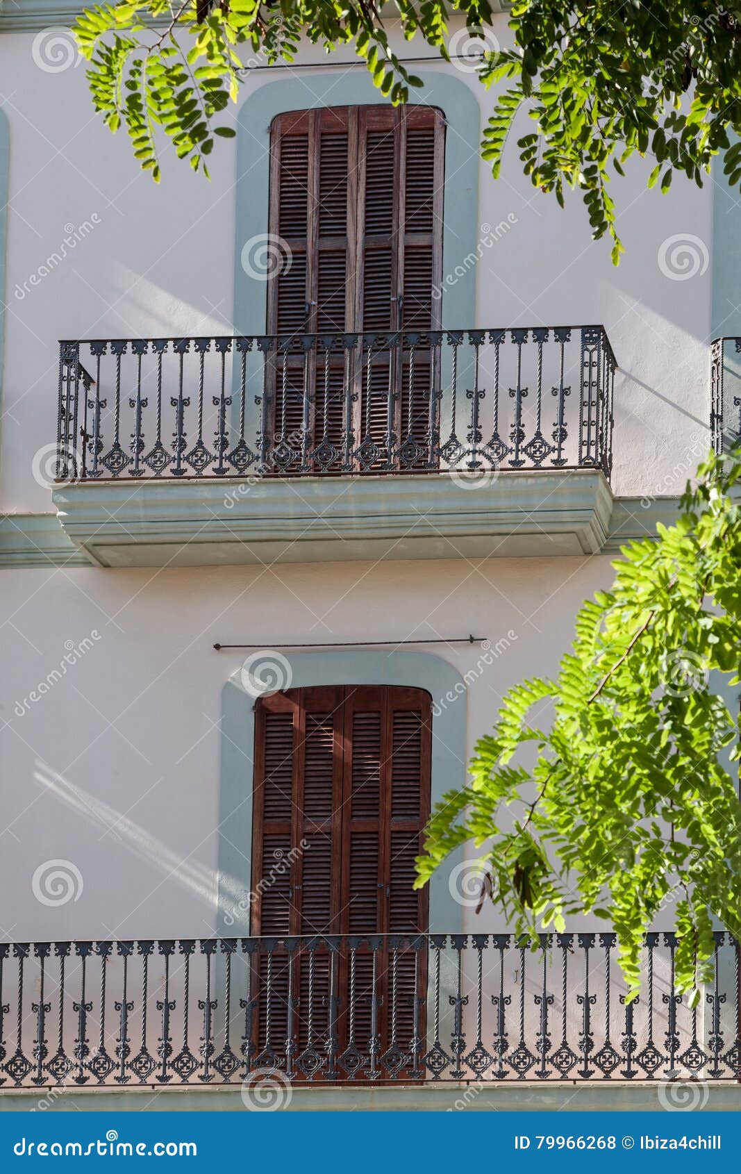 Wooden Shutters and Balcony Stock Photo - Image of outdoor, classic ...