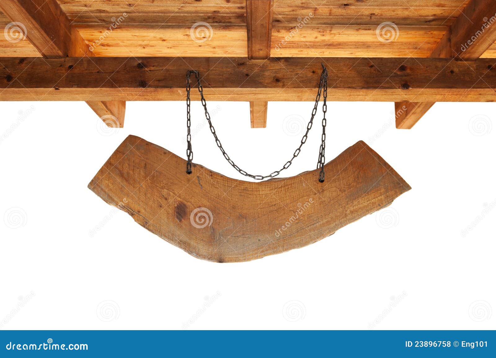 Wooden Sign stock photo. Image of curved, beam, plank - 23896758