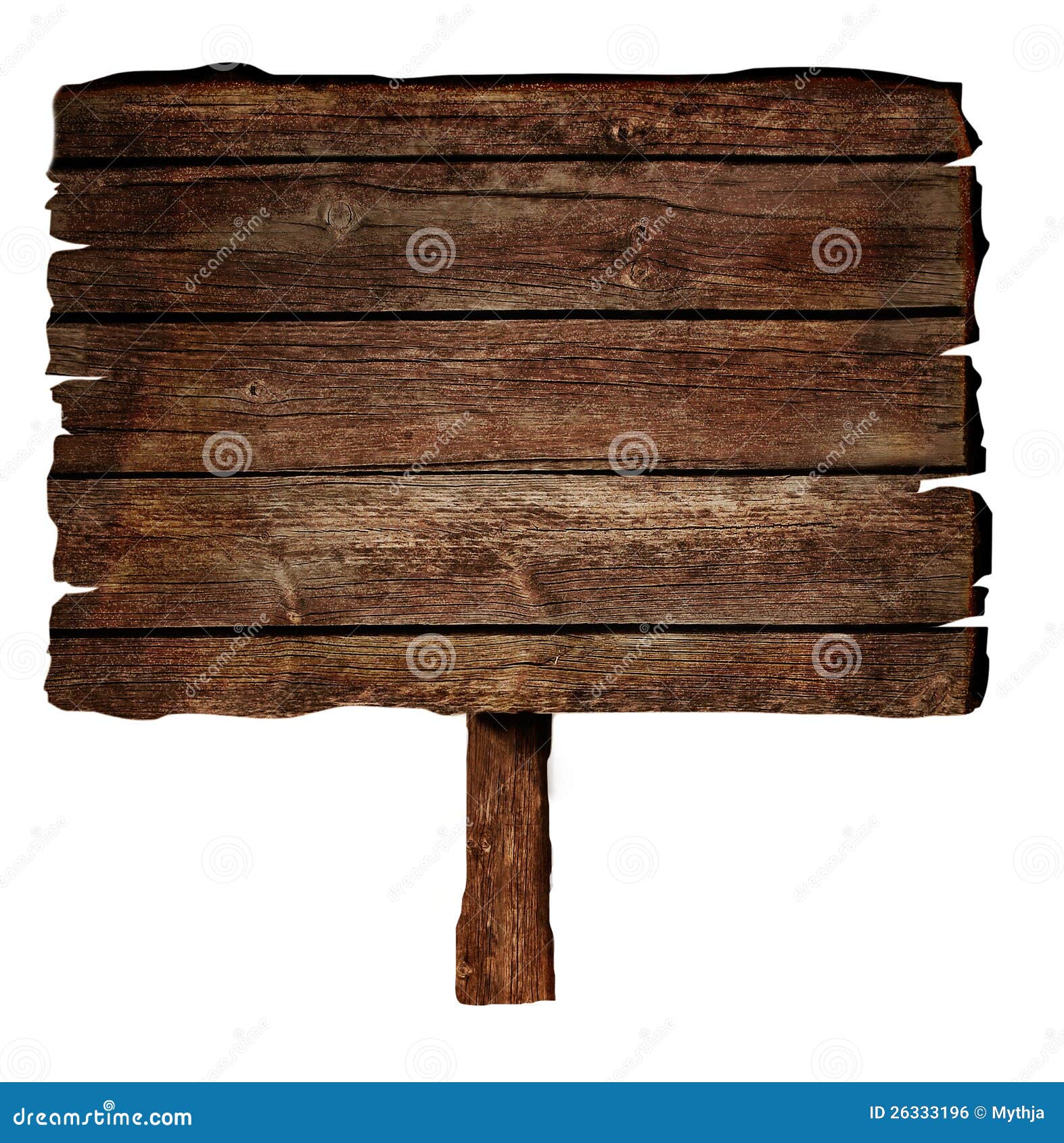 Wooden Sign Isolated On White. Wood Old Planks Sign Stock Photography ...